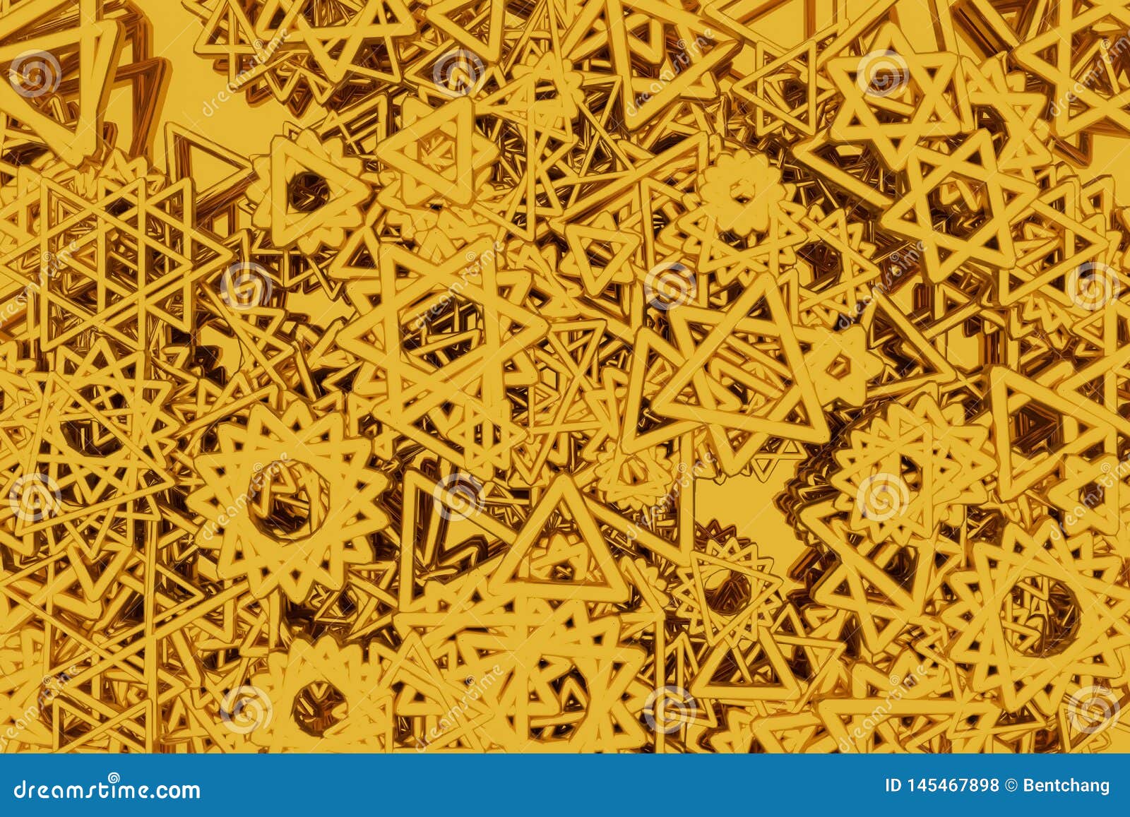 Decorative, Illustrations CGI Geometric, Bunch of Triangle & Star View ...