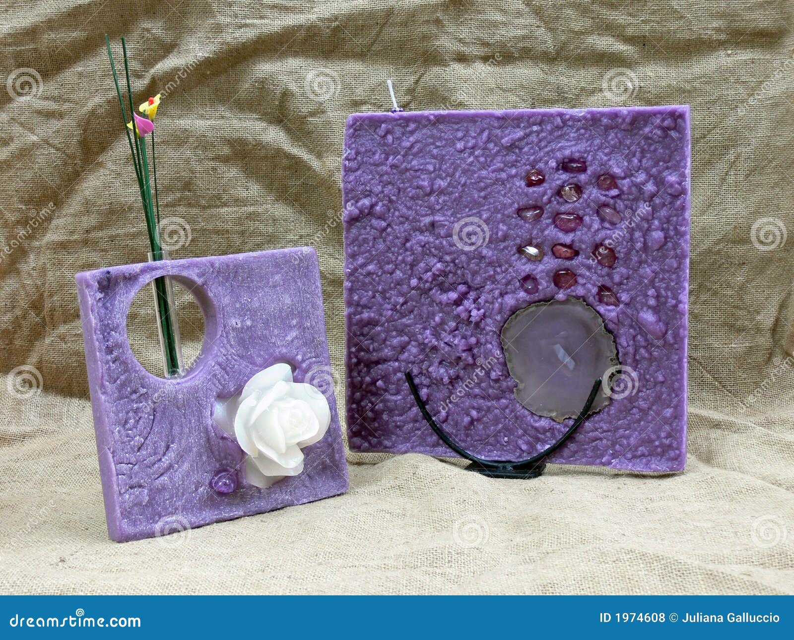 Decorative Indian Zen Candles Stock Photo - Image of tablets ...