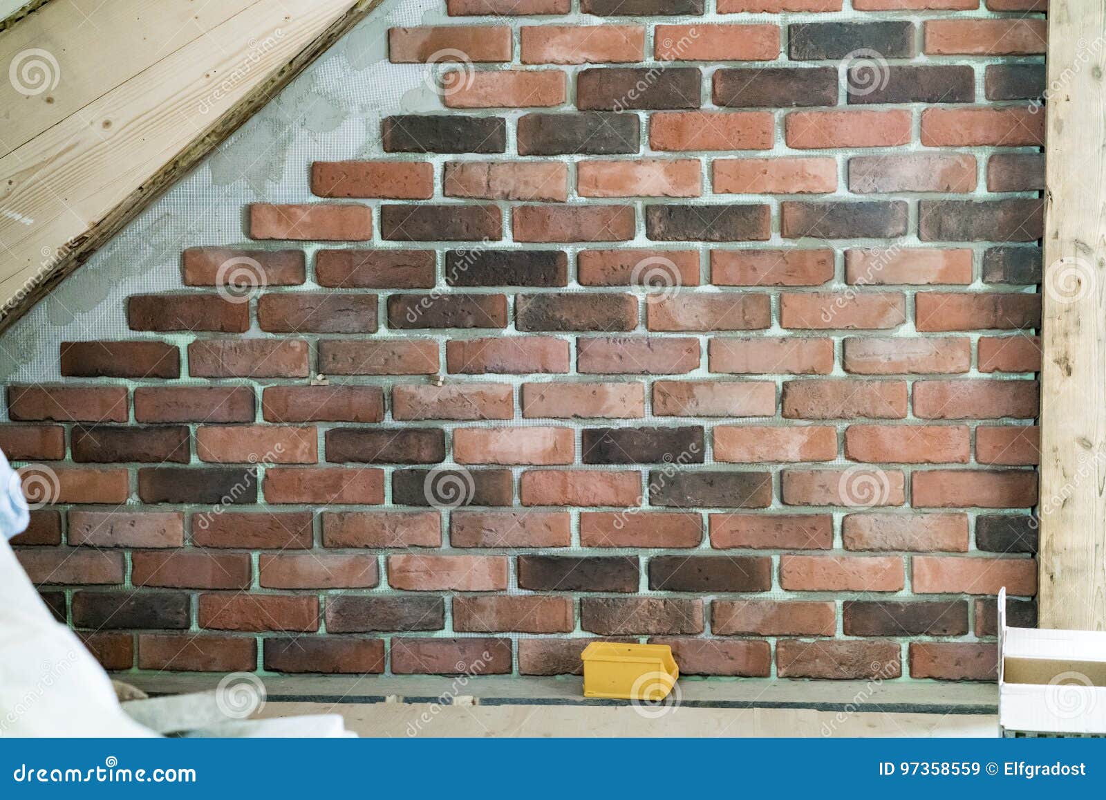 Decorative Interior Exposed Brickwork Stock Image - Image of stairs ...
