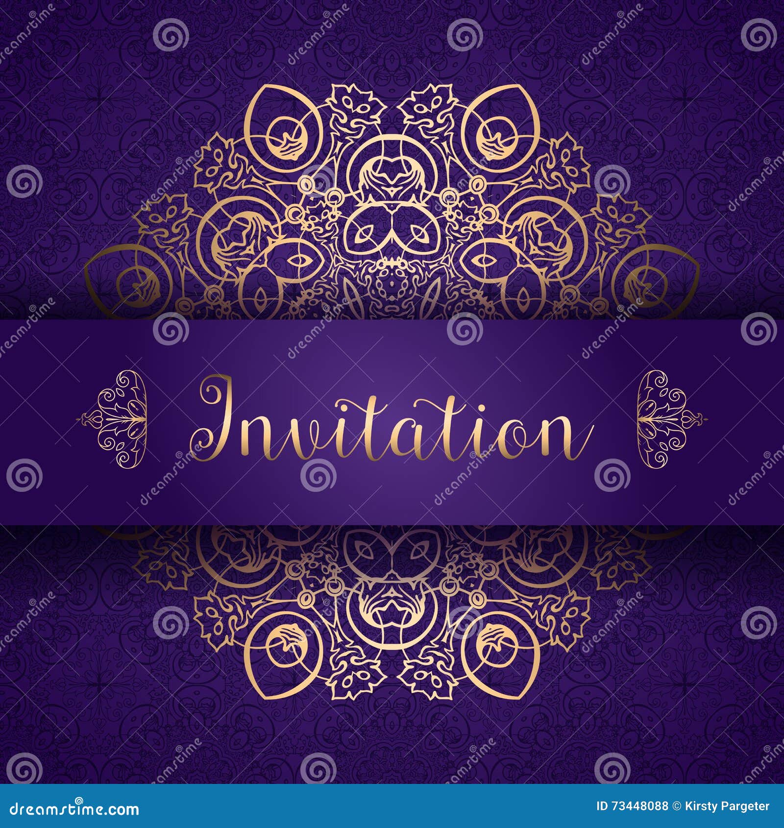 Decorative Invitation Background Stock Vector - Illustration of pattern ...
