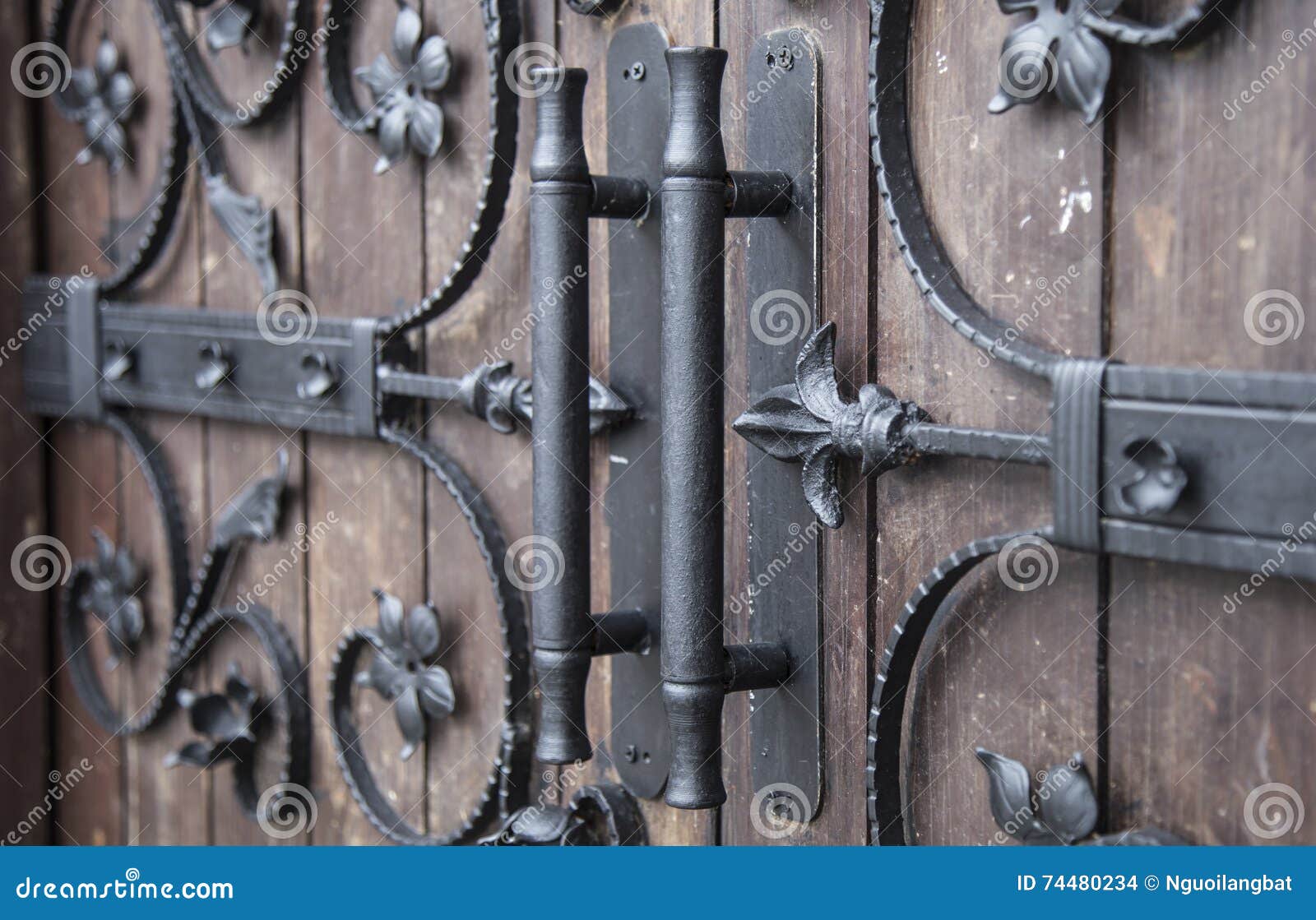 Decorative Iron Details in Gothic Style Stock Photo - Image of black ...