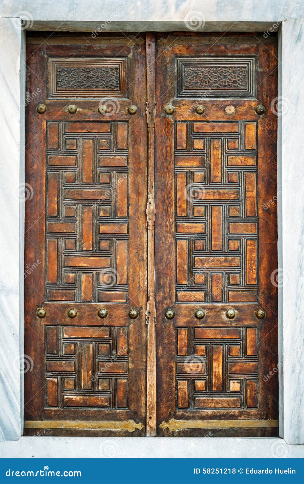 Decorative Islamic Art Texture Background in a Door Stock Photo - Image ...