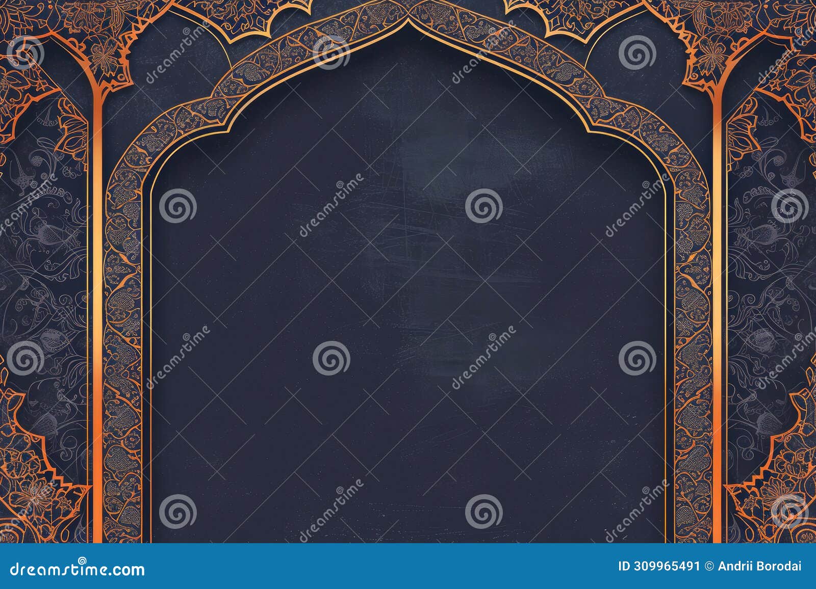 Decorative Islamic Frame with Empty Center. Stock Illustration ...