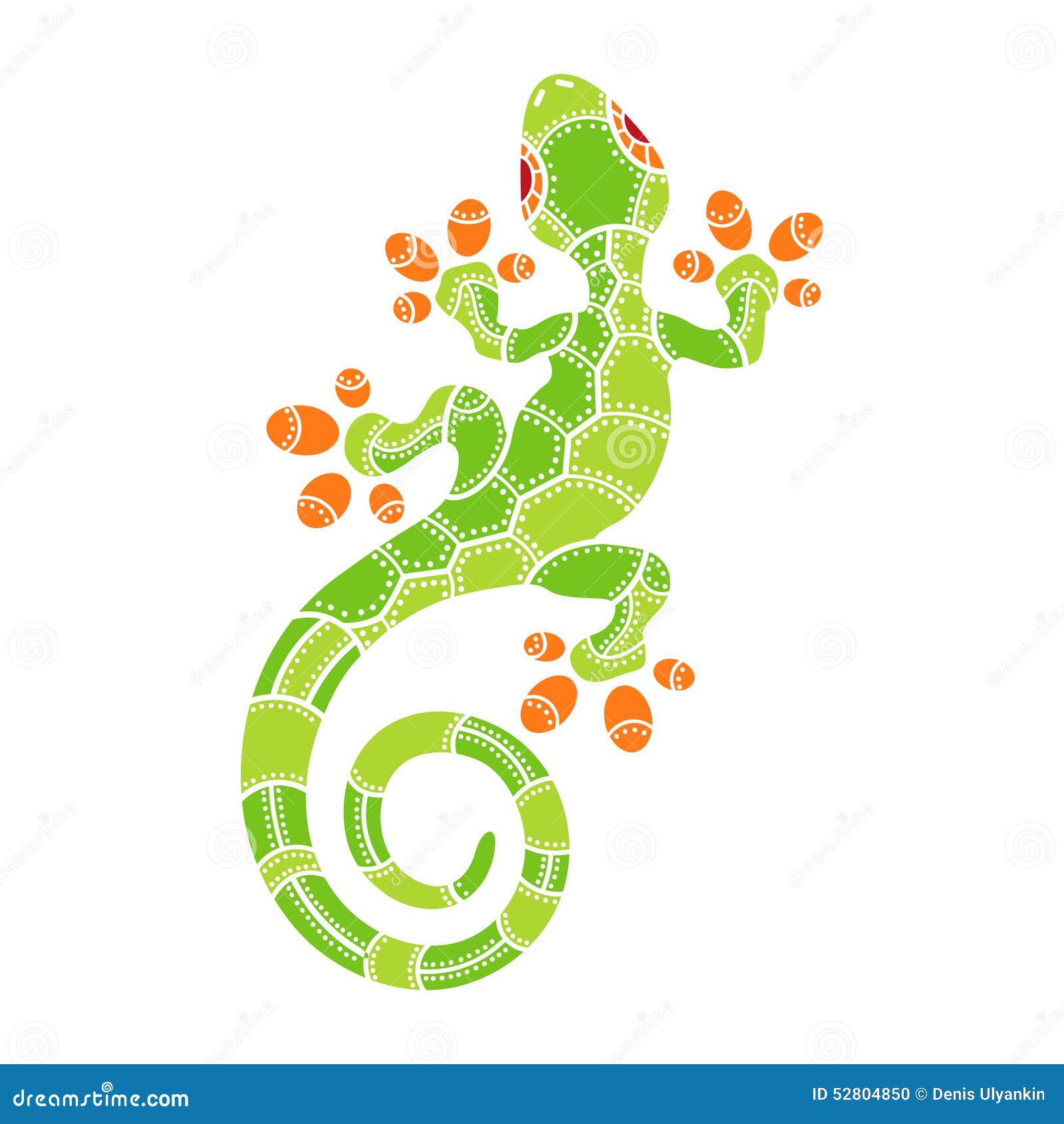 Decorative Isolated Cartoon Lizard Stock Illustration - Illustration of ...