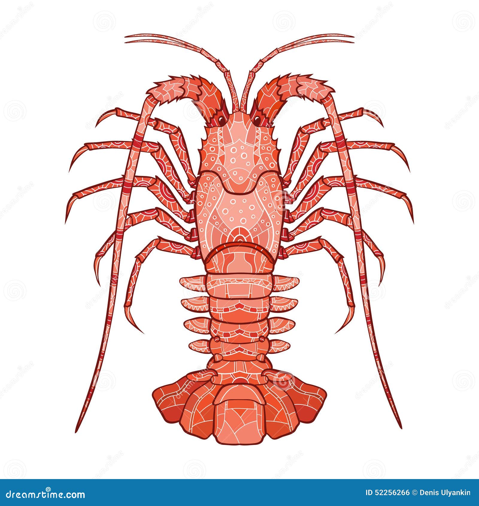 Decorative Isolated Crayfish Stock Illustration - Illustration of ...