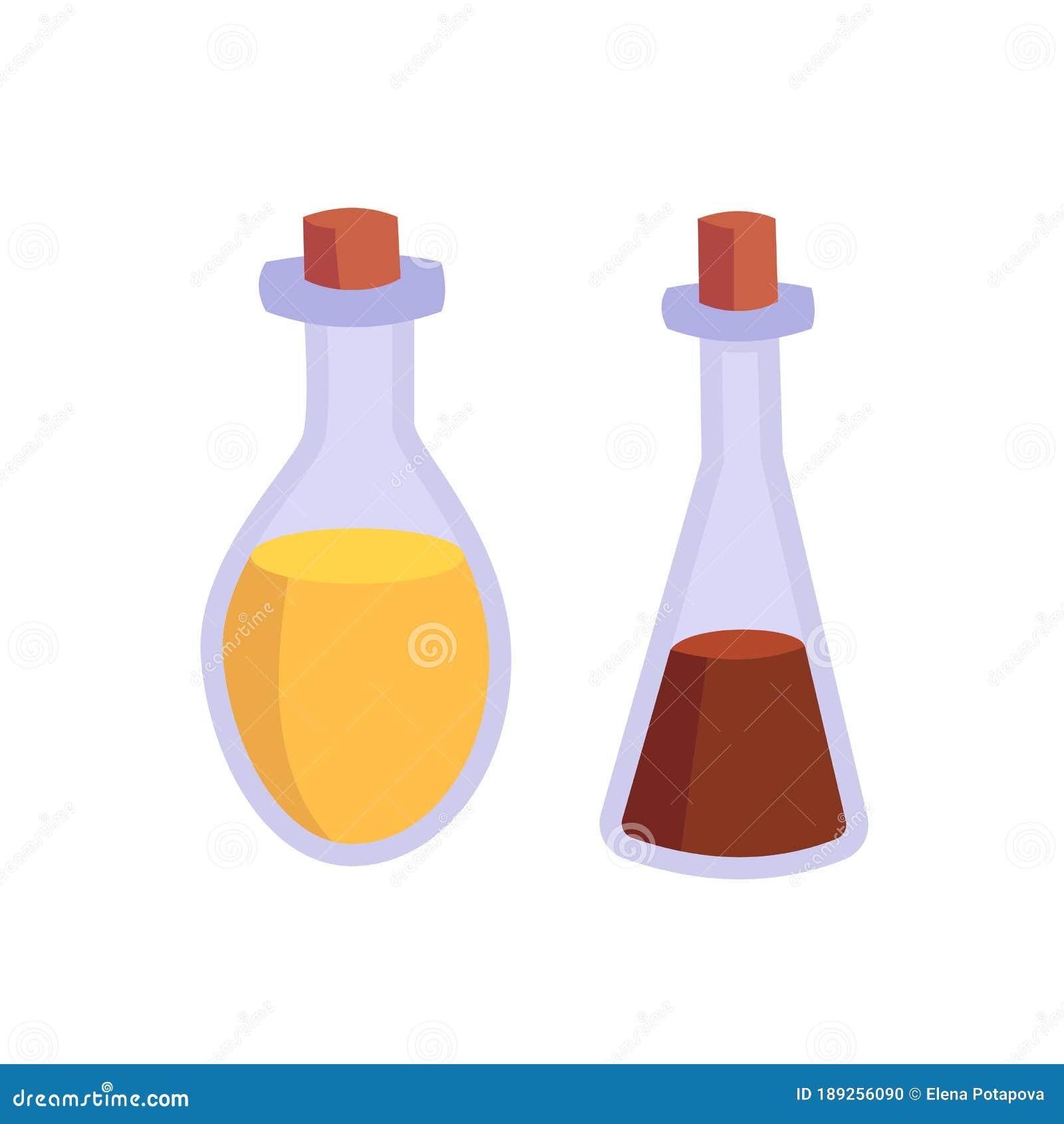 Decorative Kitchen Bottles. Chemical Objects with Colored Liquid ...