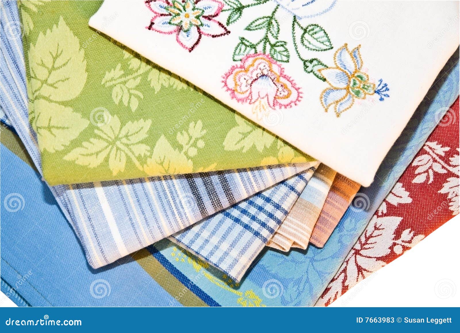 Decorative Kitchen Linens stock image. Image of isolated - 7663983