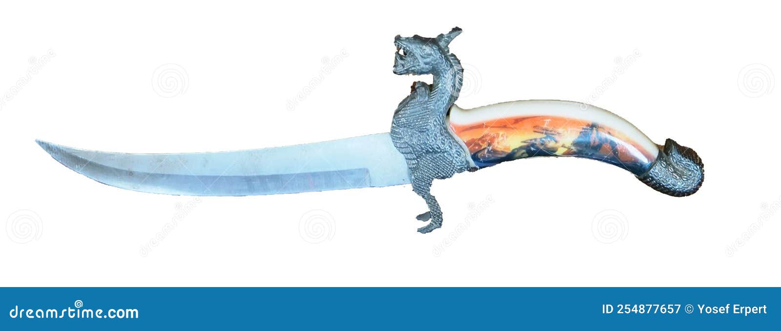 Old Curved Blade Dagger Isolated Stock Photography | CartoonDealer.com ...
