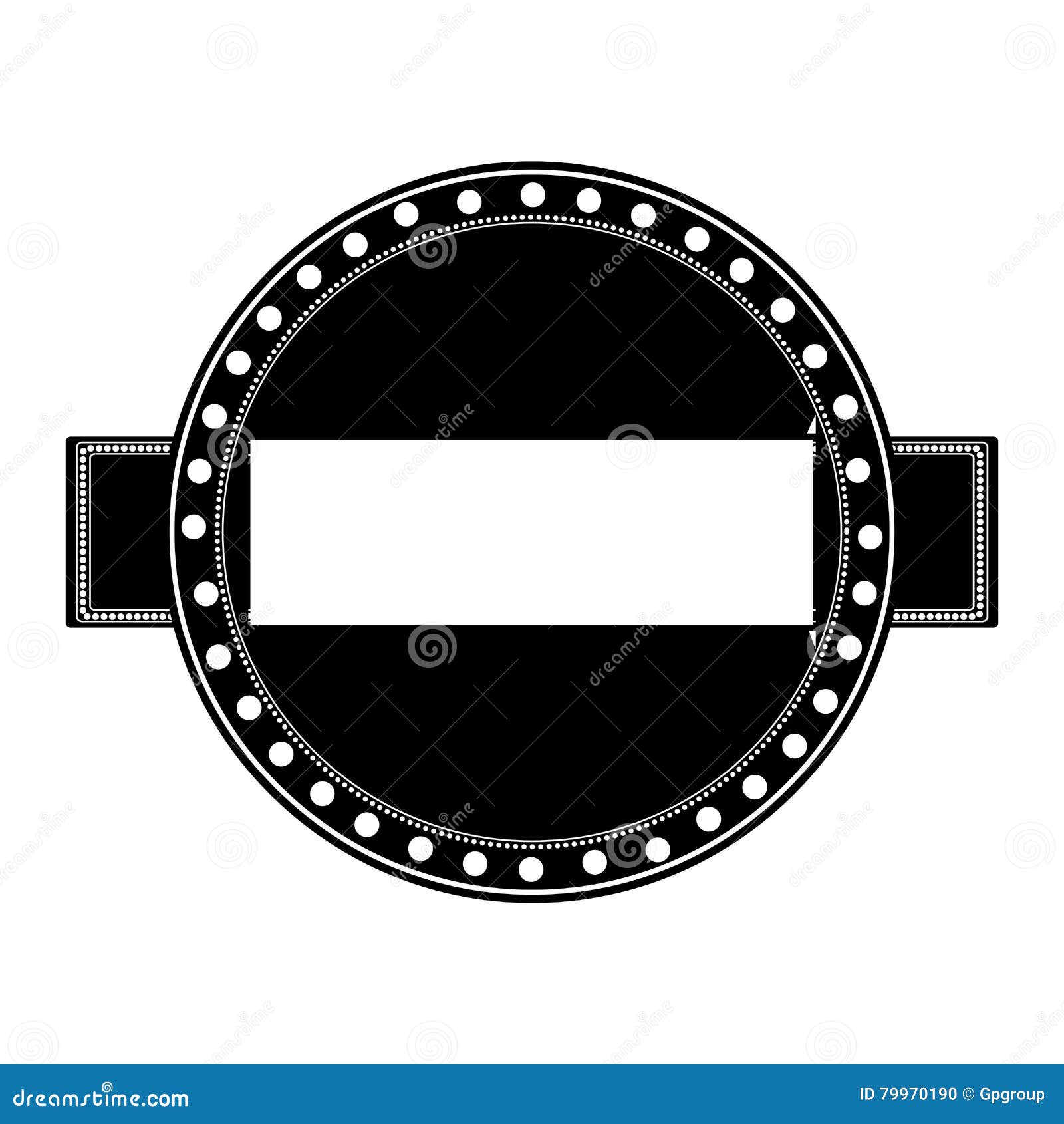 Decorative label icon stock vector. Illustration of ornament - 79970190