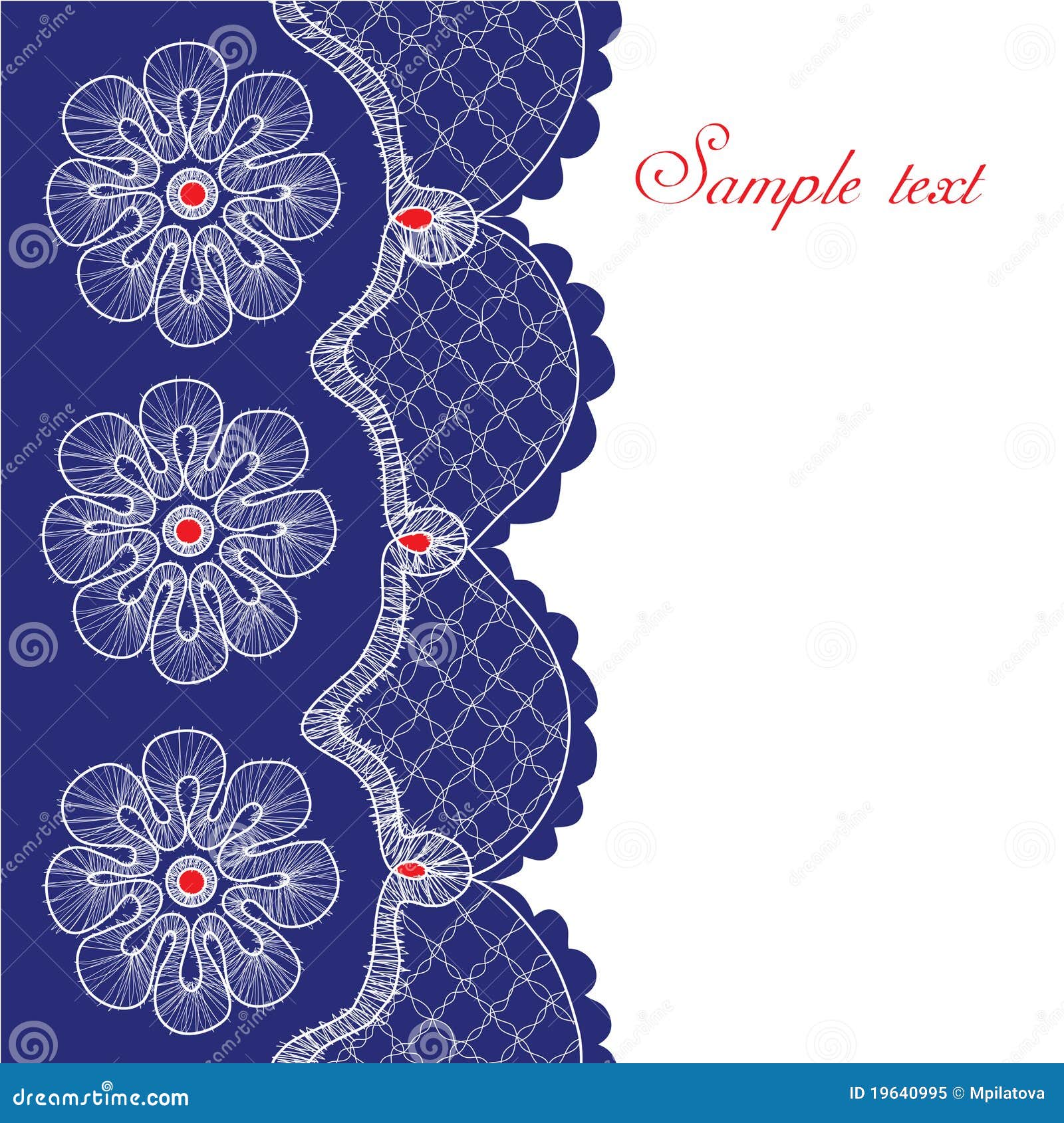 Decorative lace border stock vector. Illustration of decoration - 19640995