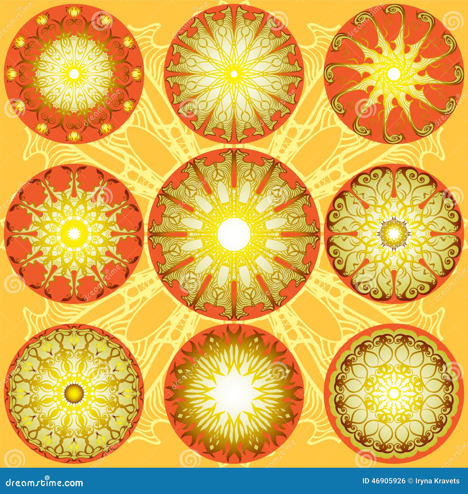 Decorative lace sun stock vector. Illustration of native - 46905926