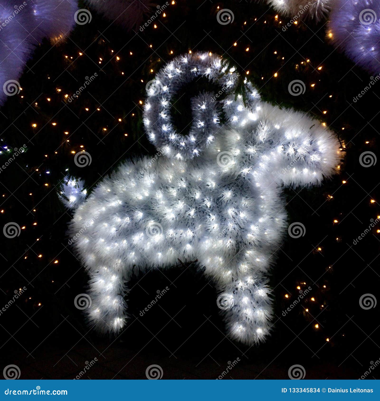 Decorative lamb stock photo. Image of bulbs, lamb, christmas - 133345834