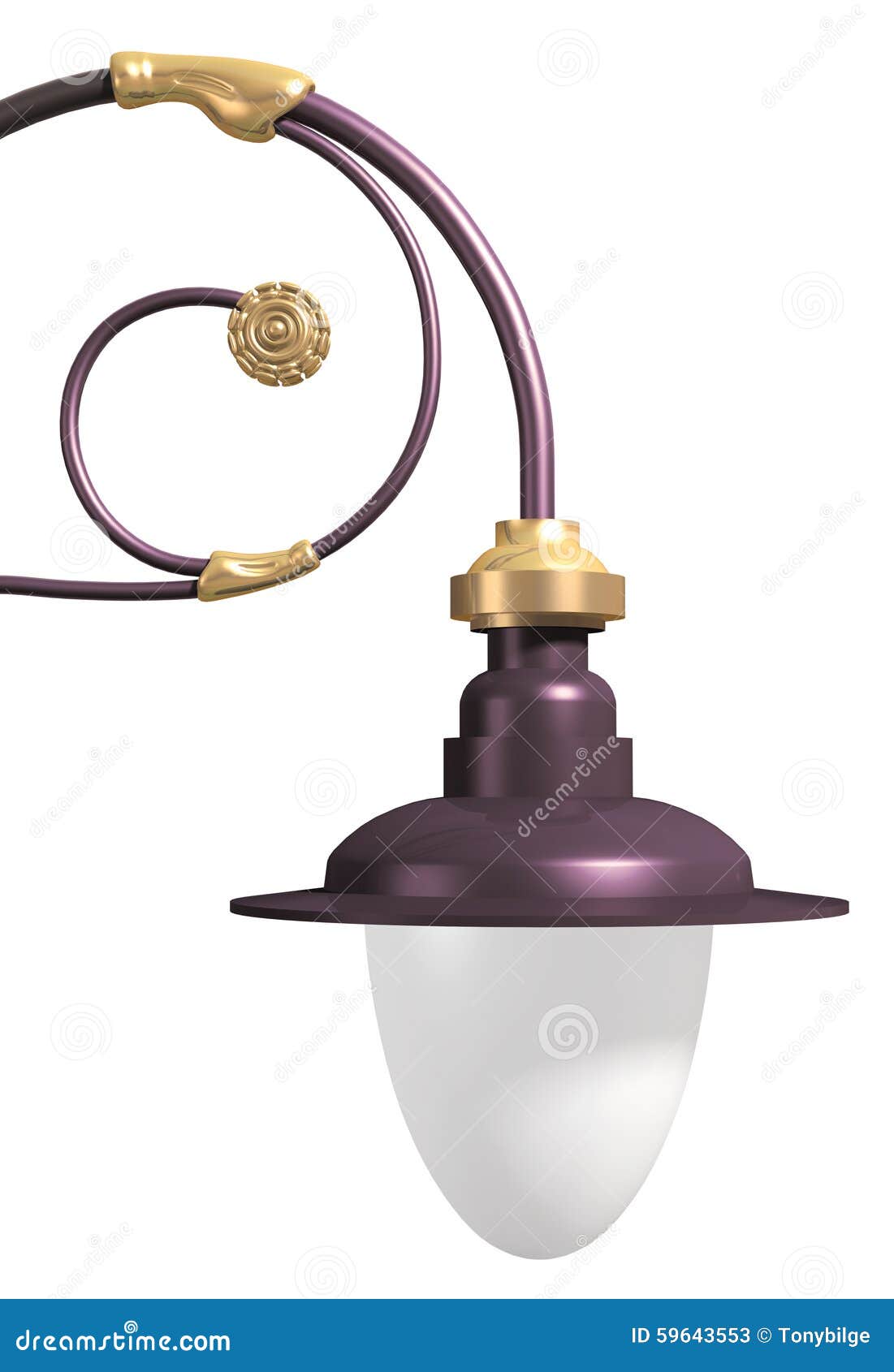 Decorative Lamp post stock illustration. Illustration of lamp - 59643553