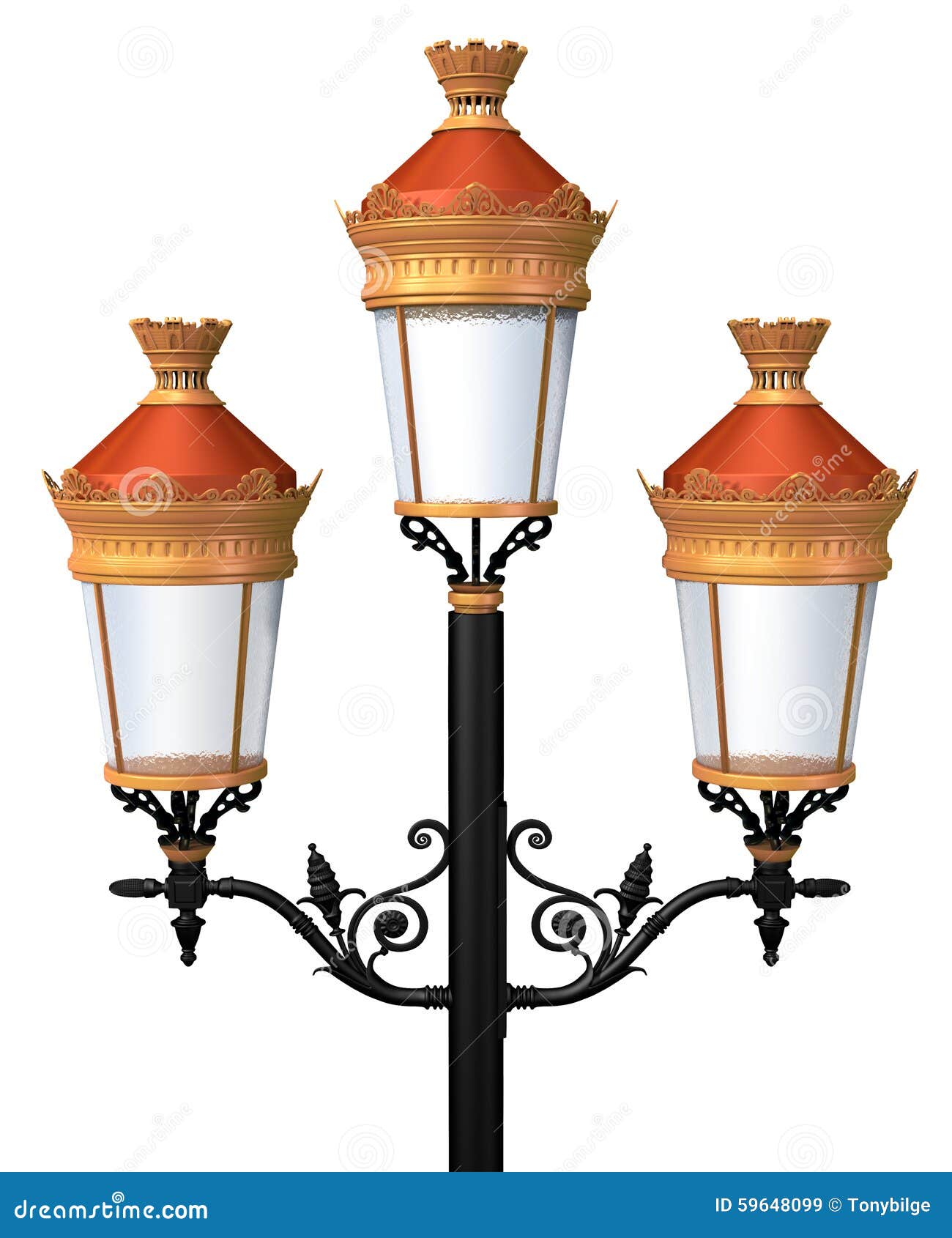 Decorative Lamp Post Set Royalty-Free Stock Image | CartoonDealer.com ...
