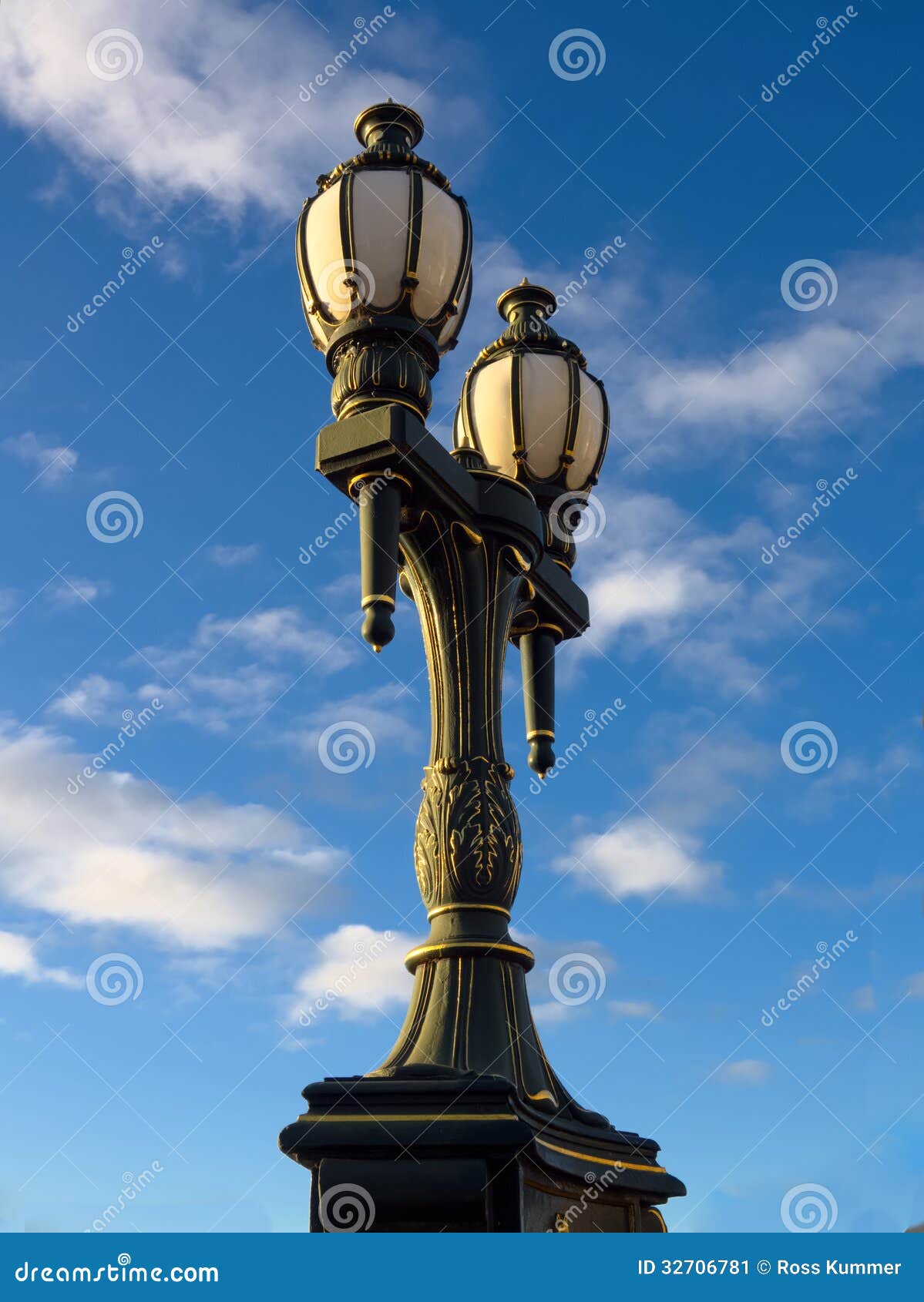Decorative lamp post stock image. Image of color, fashioned - 32706781