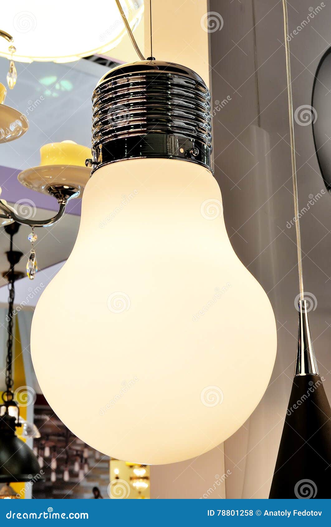 Decorative Lamp in the Shape of a Large Light Bulb Stock Photo - Image ...