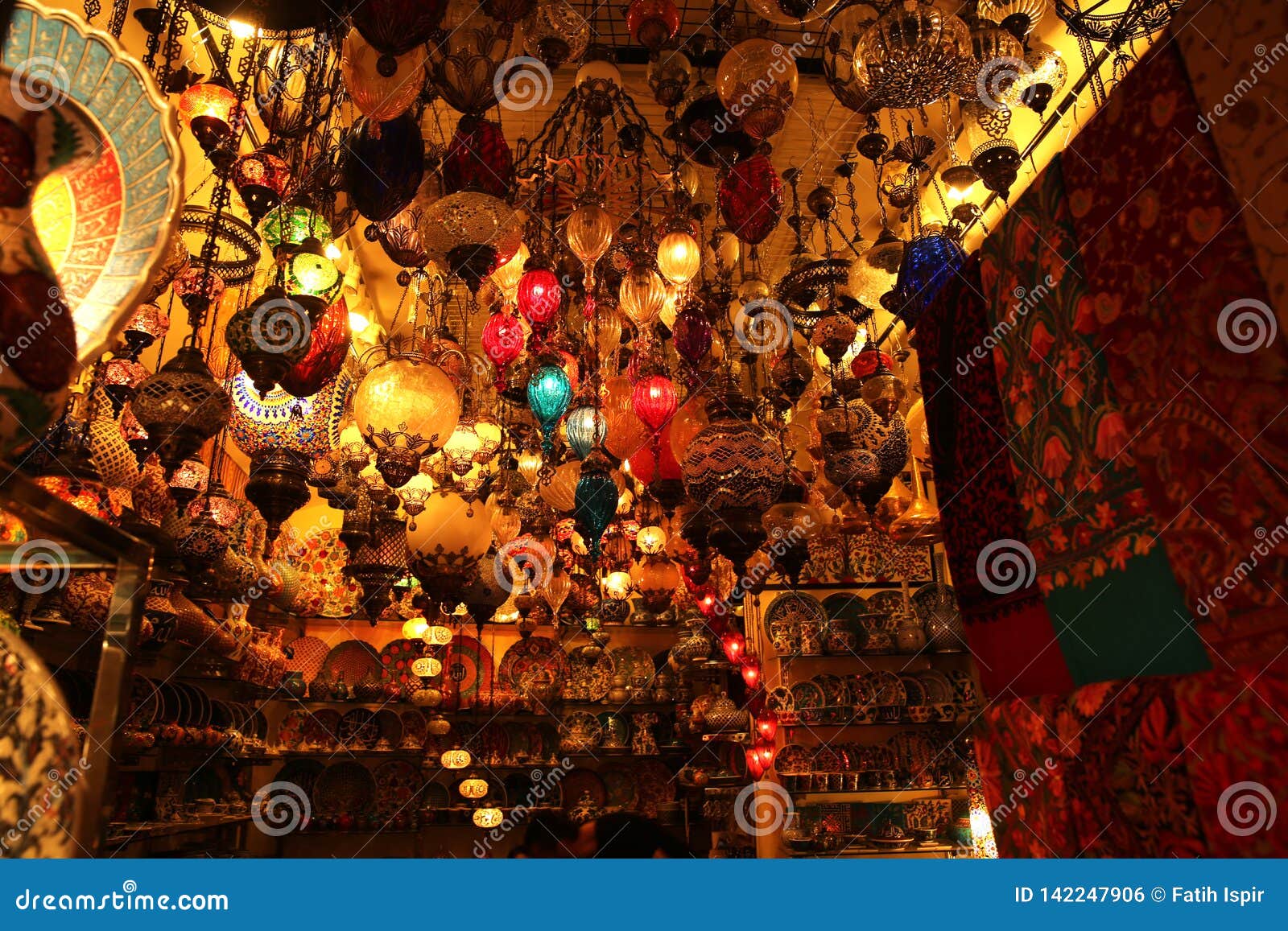 Decorative Lamps in Grand Bazaar Istanbul Stock Photo - Image of east ...