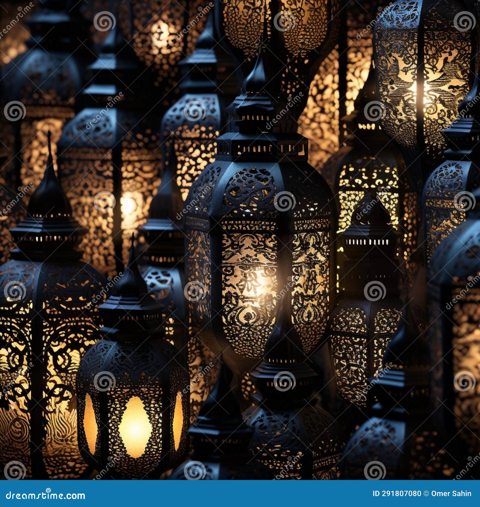 Decorative Lanterns Radiating Soft, Ethereal Light Stock Photo - Image ...
