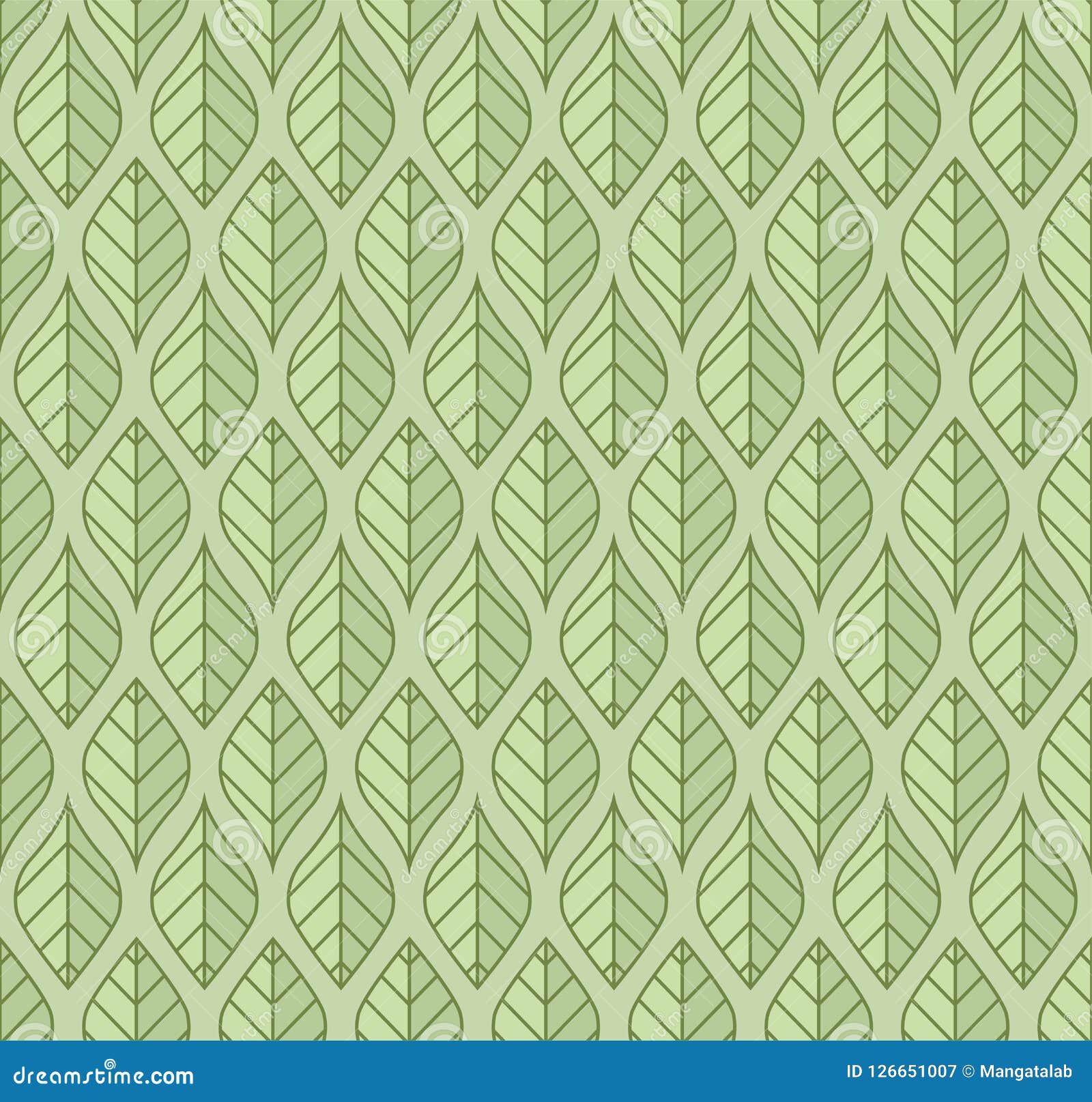 Geometric Leaves Vector Seamless Pattern. Abstract Vector Texture. Leaf ...
