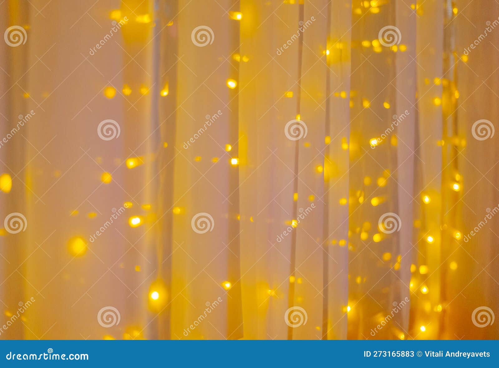 Decorative LED Christmas Lights on Curtain Background Stock Image ...