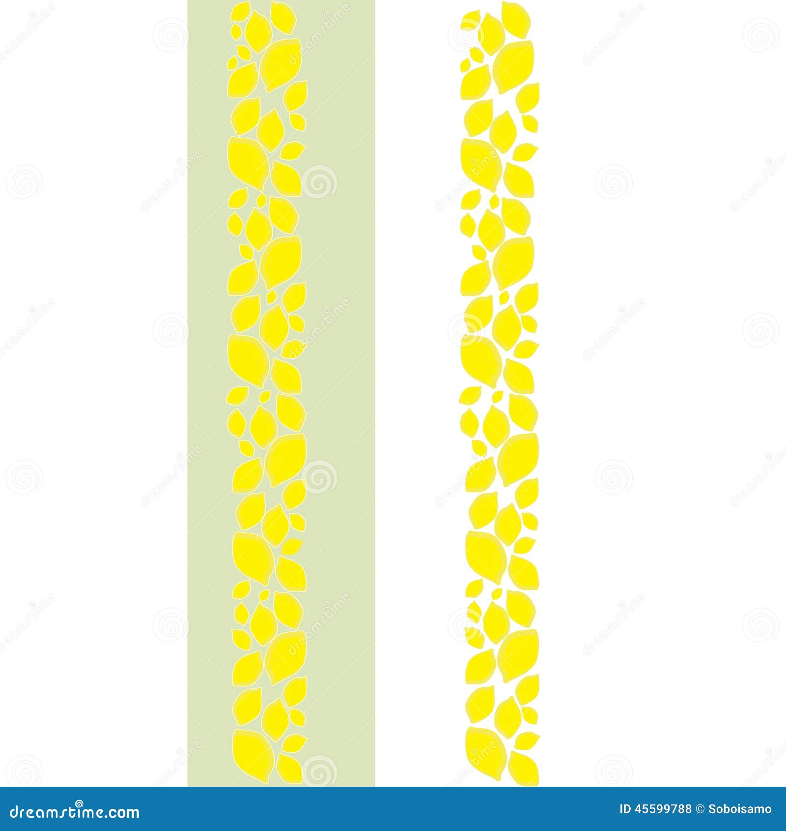 Lemon Border Isolated On Transparent Background. Juicy Template ...