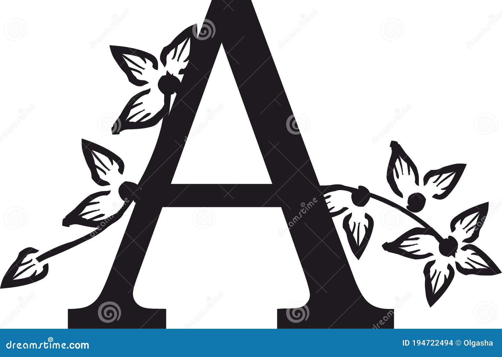 Decorative letter a stock vector. Illustration of icon - 194722494