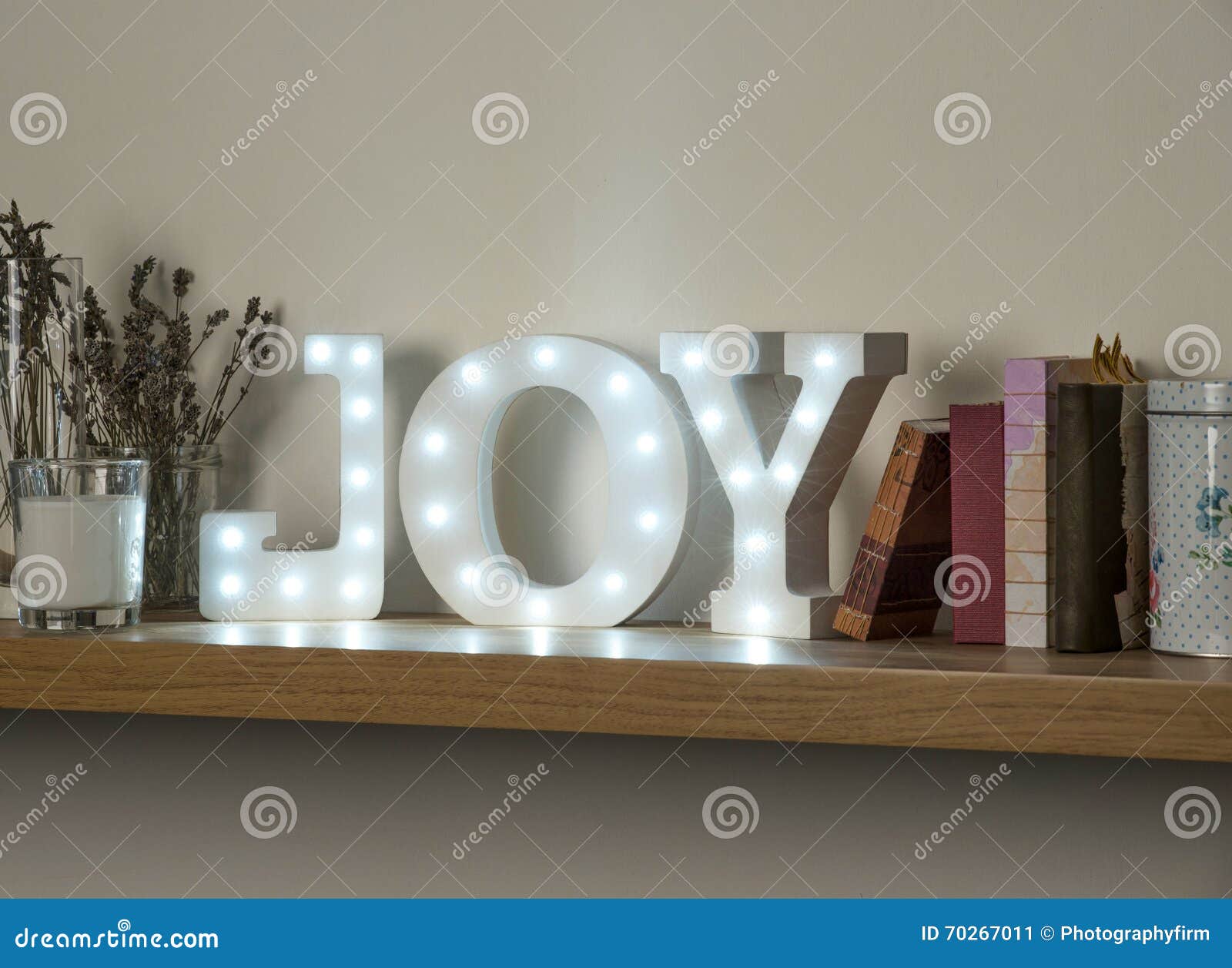 Decorative Letter with Embedded LED Lights Stock Image - Image of type ...