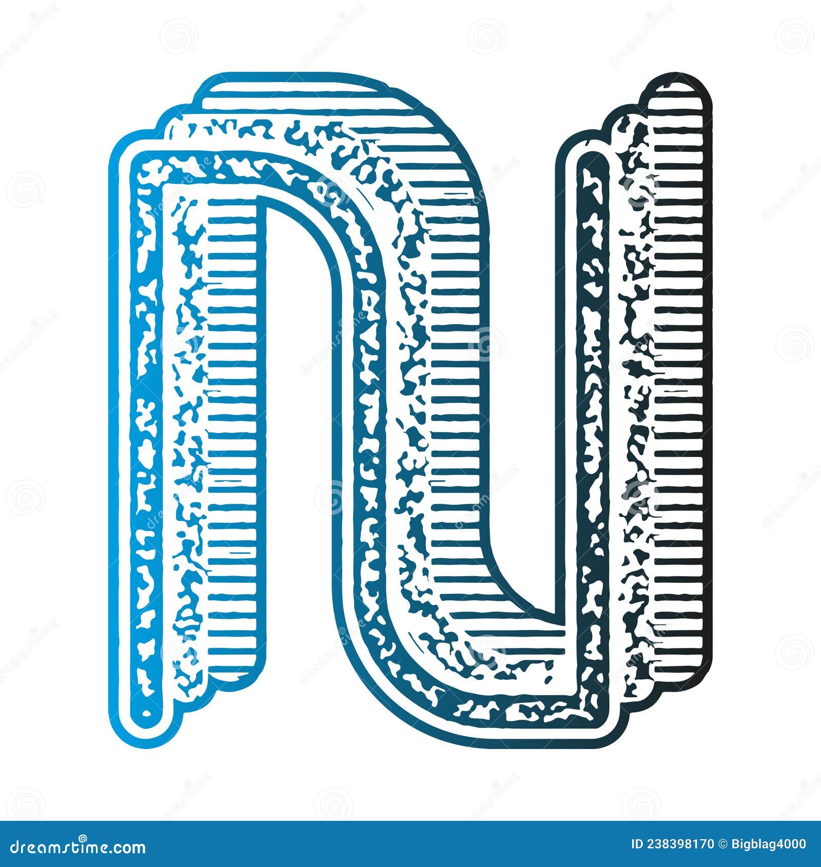 Decorative Letter with Gradient Fill.Art Font. Stock Illustration ...