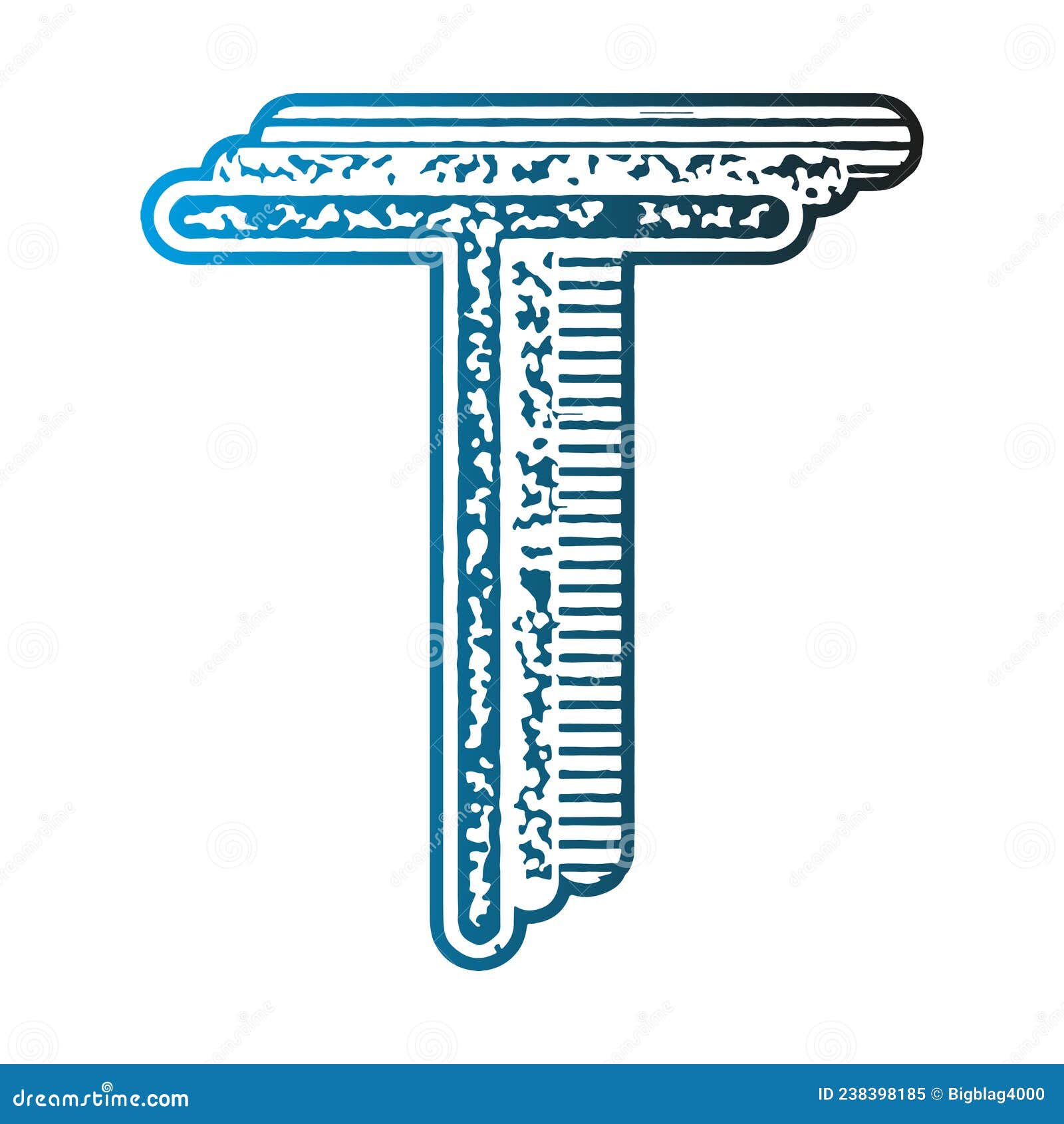 Decorative Letter with Gradient Fill.Art Font. Stock Illustration ...