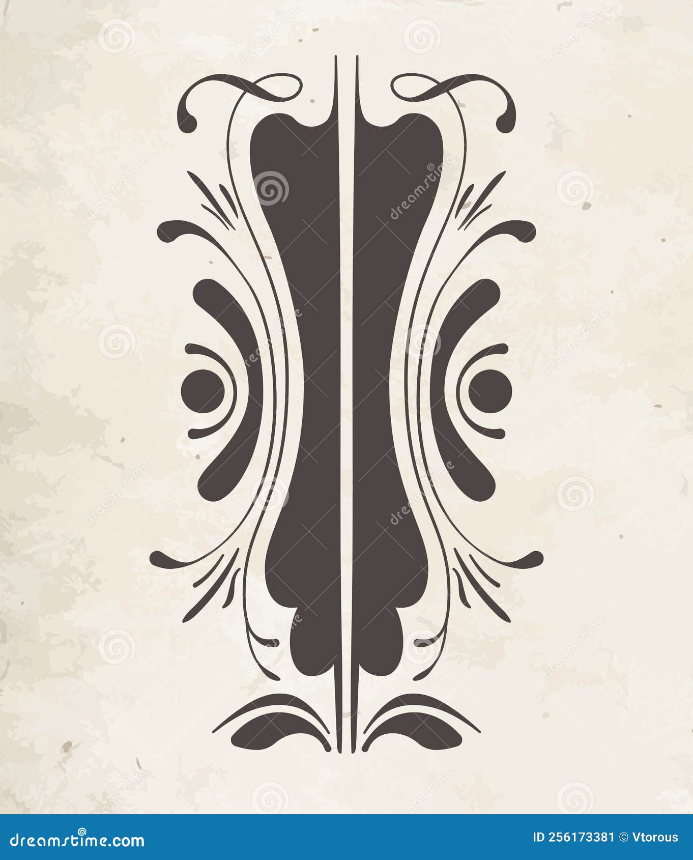 Decorative Letter I. Calligraphy Style. Stock Vector - Illustration of ...