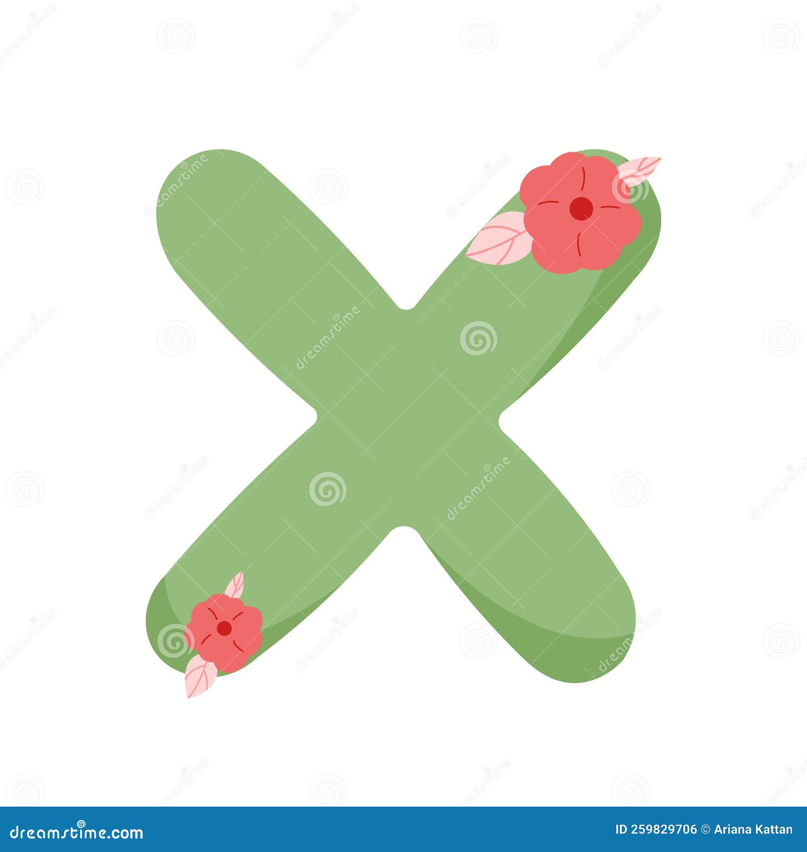 Decorative X Letter for Textile and Typography Name. Stock Illustration ...