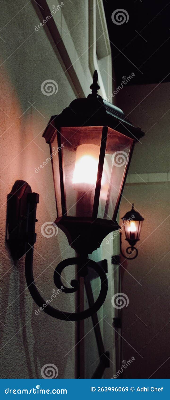 Decorative Lights Provide Light at Night Stock Image - Image of ...