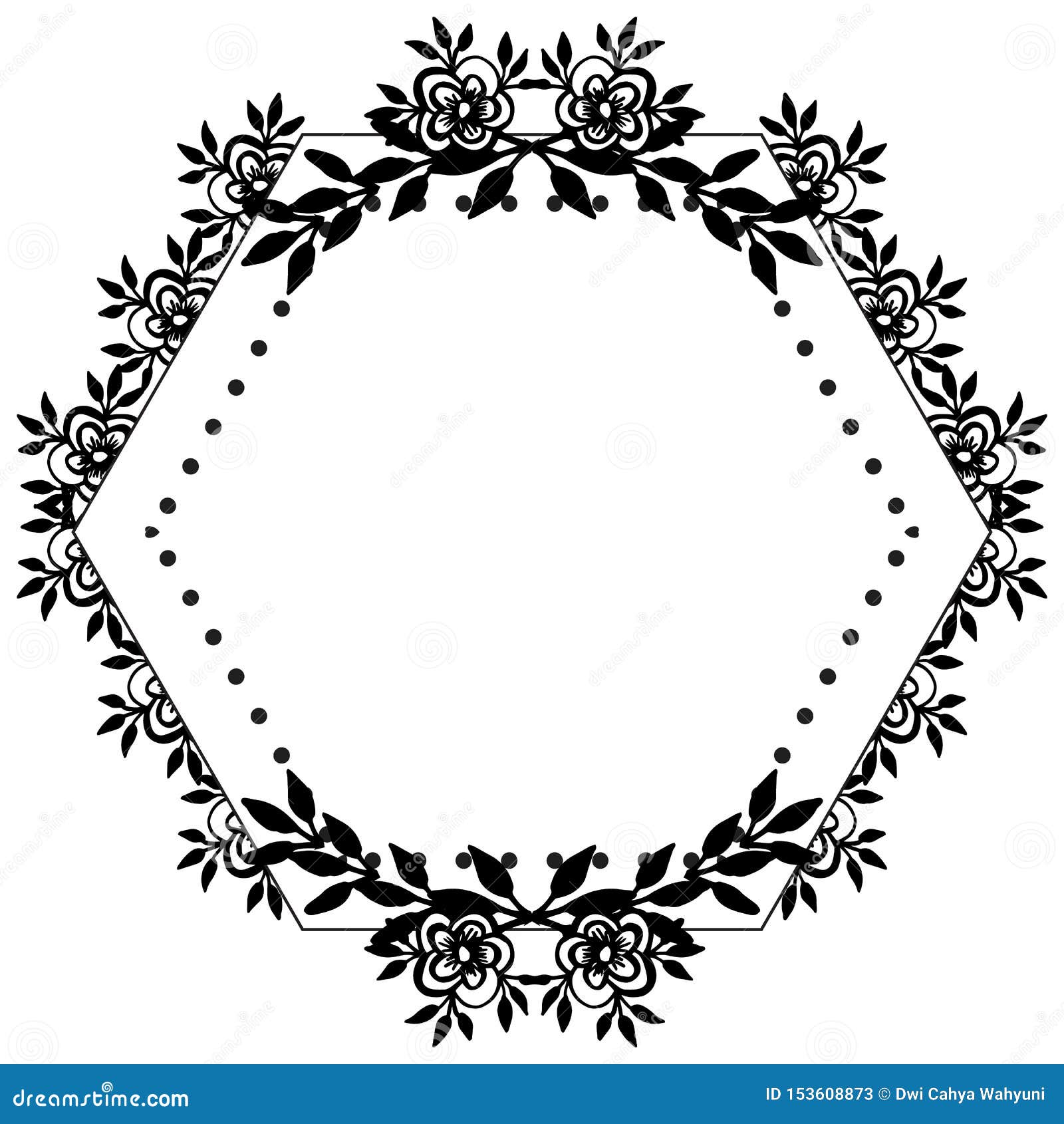 Decorative Line Art Frame for Design Template, for Invitations and ...