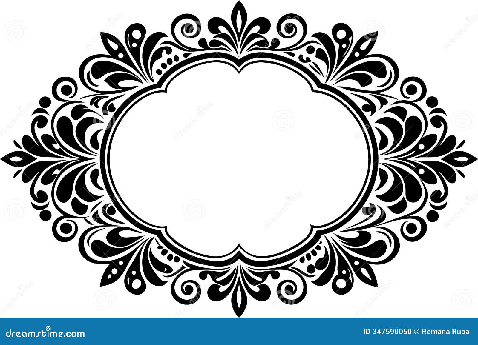 Decorative Line Art Frames for Design Template Stock Illustration ...