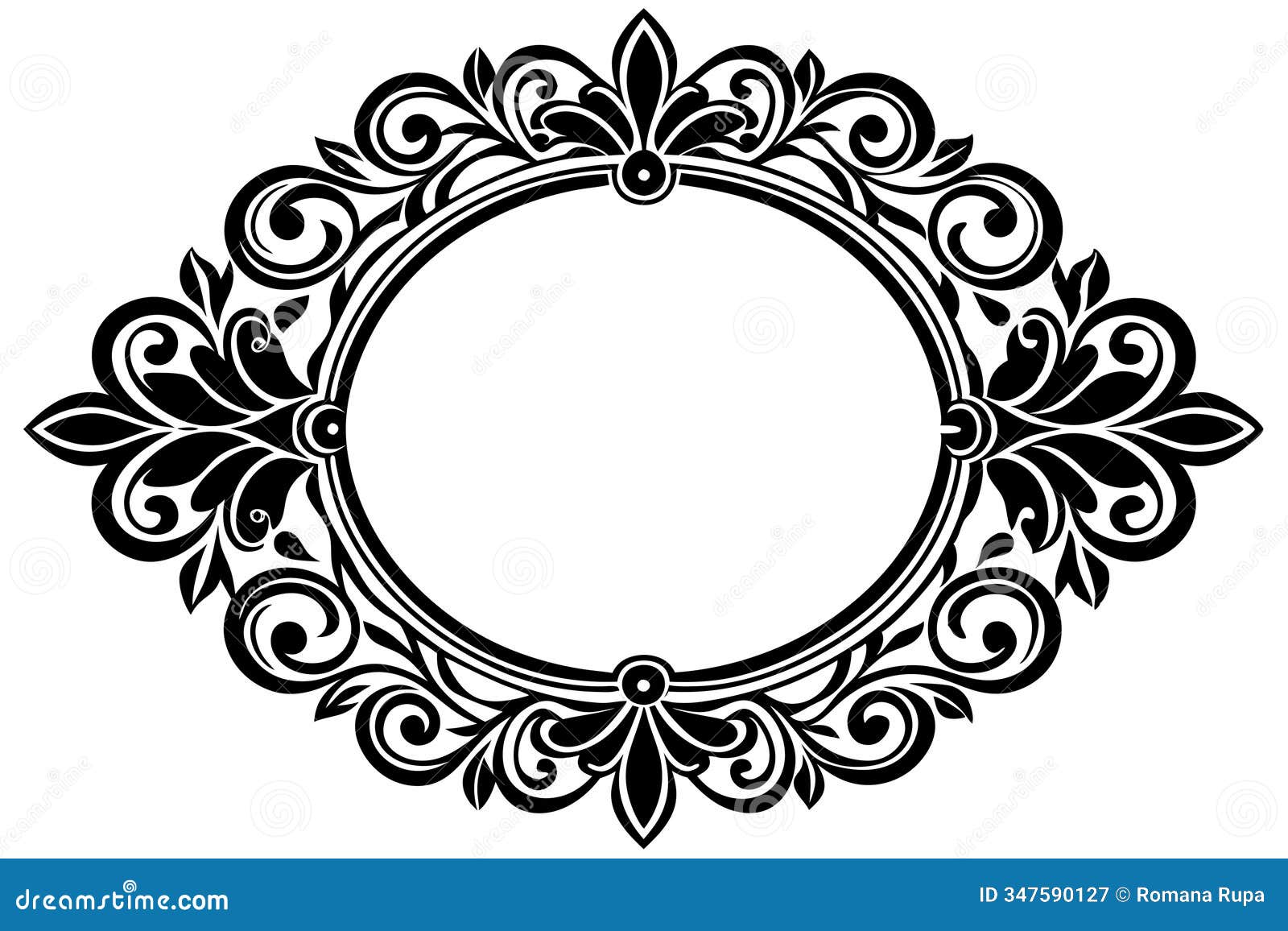 Decorative Line Art Frames for Design Template Stock Illustration ...