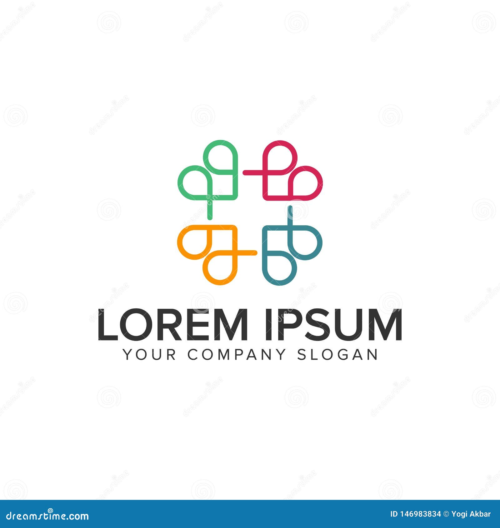 Decorative Line Square Design Concept Template Stock Vector ...