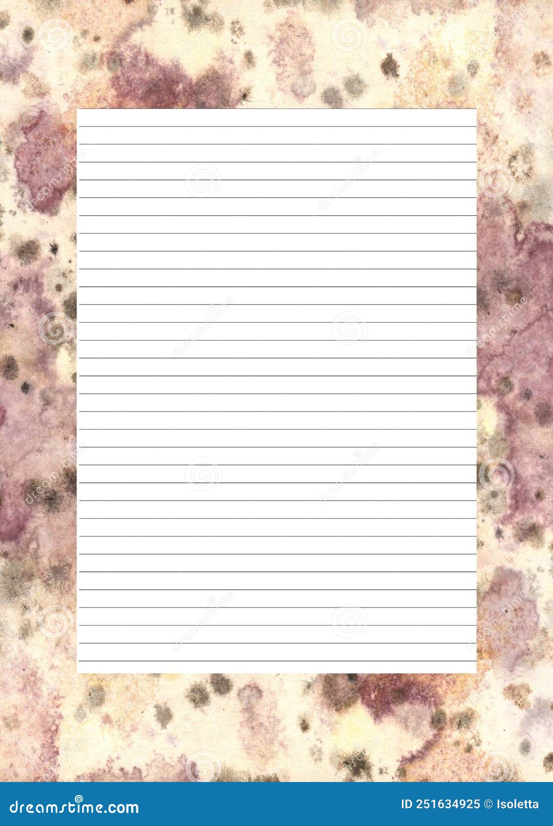 Decorative Lined Background with Copy Space. Letter, To Do List, Diary ...