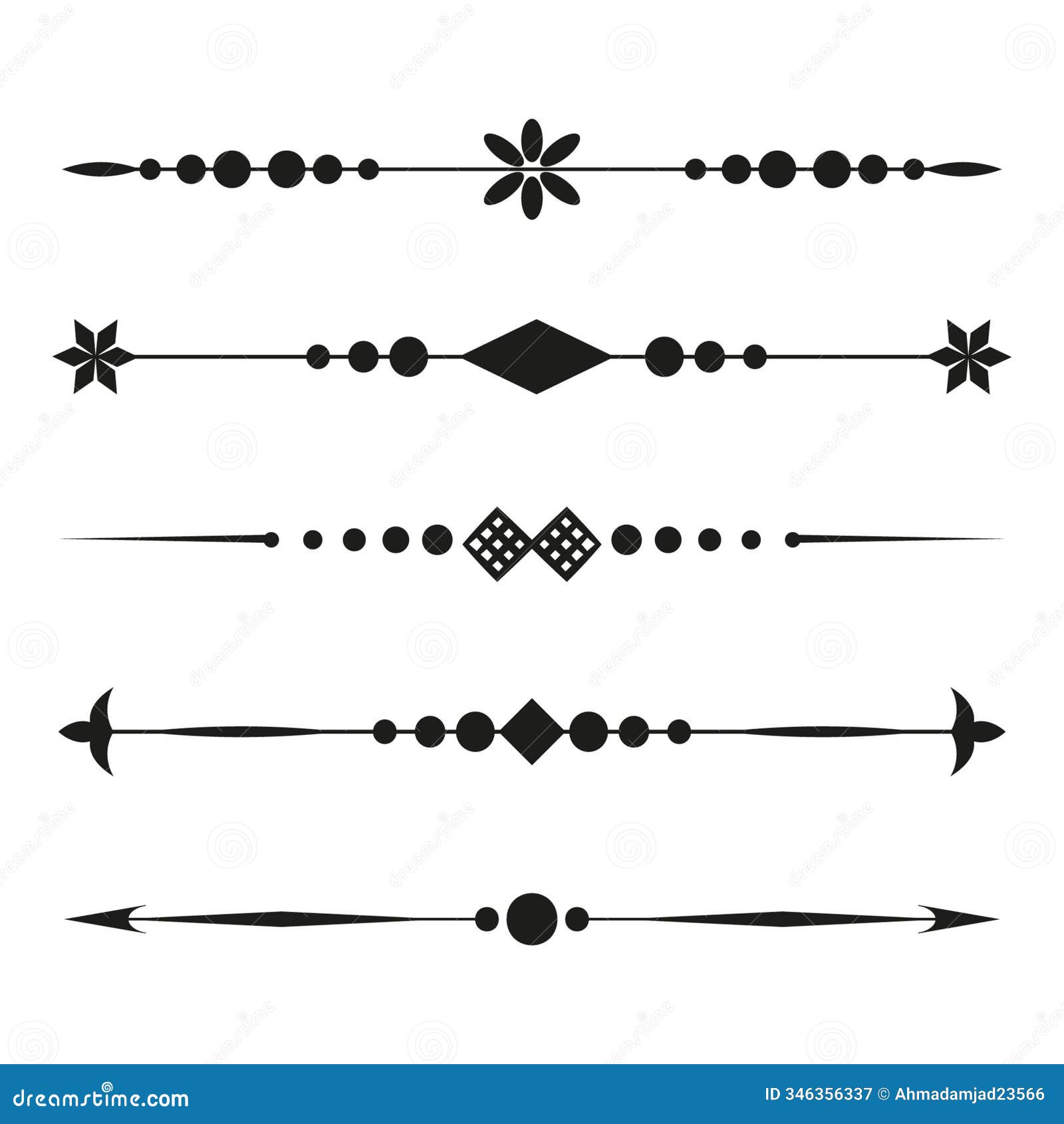 Decorative Lines Border Design Element Vector Stock Illustration ...