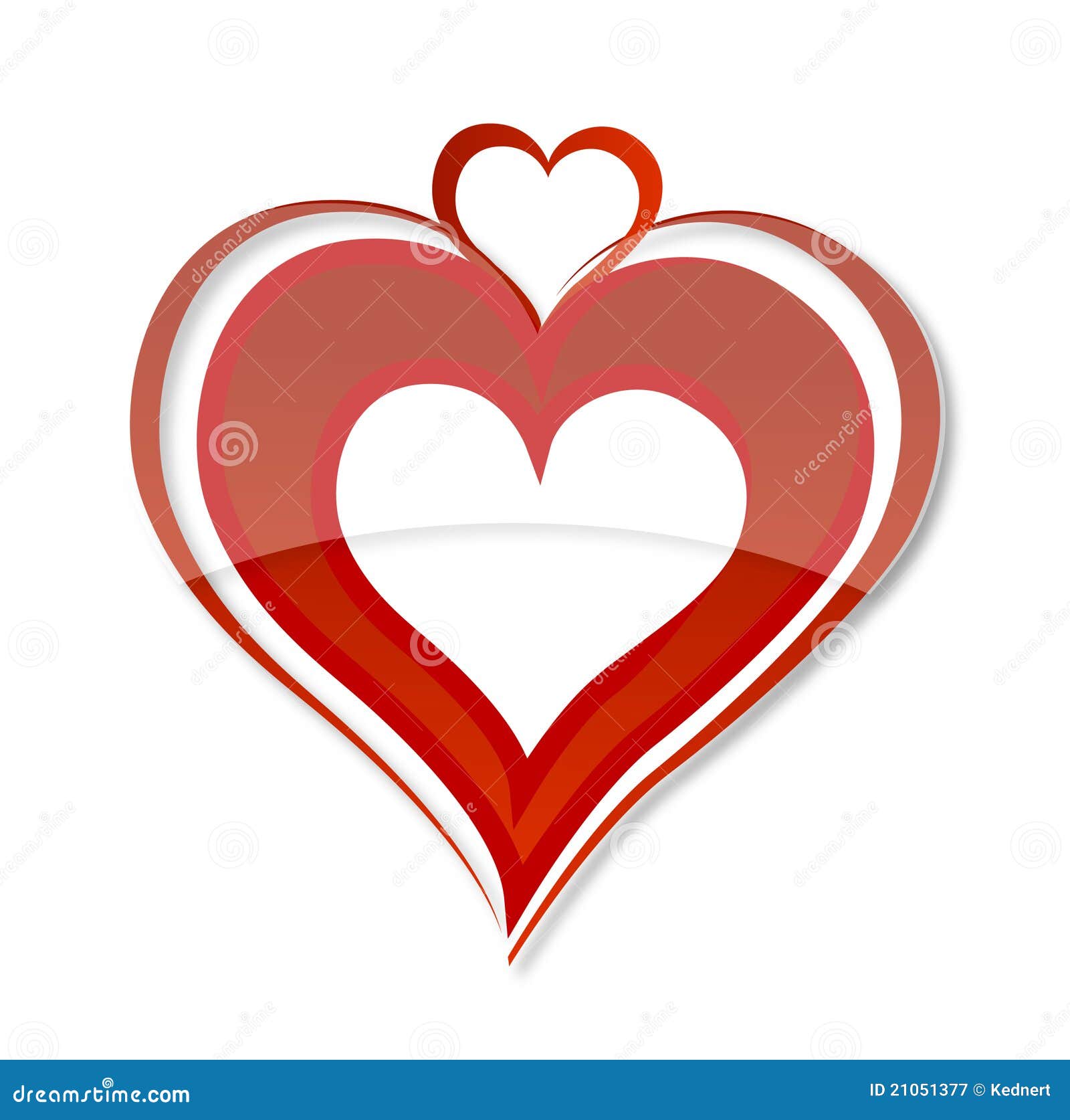 Decorative Love Heart Symbol Red Color Stock Illustration ...
