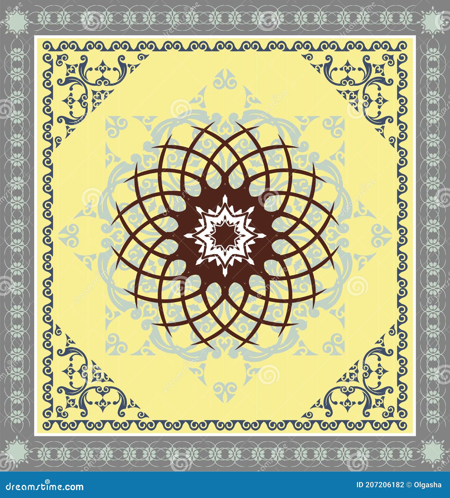 Decorative Luxury Carpet Pattern Stock Vector - Illustration of ...