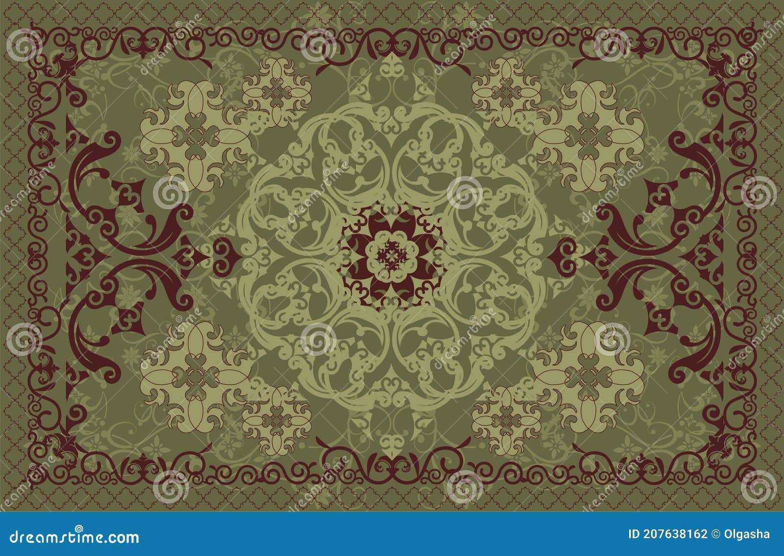 Decorative Luxury Carpet Pattern Stock Vector - Illustration of asia ...