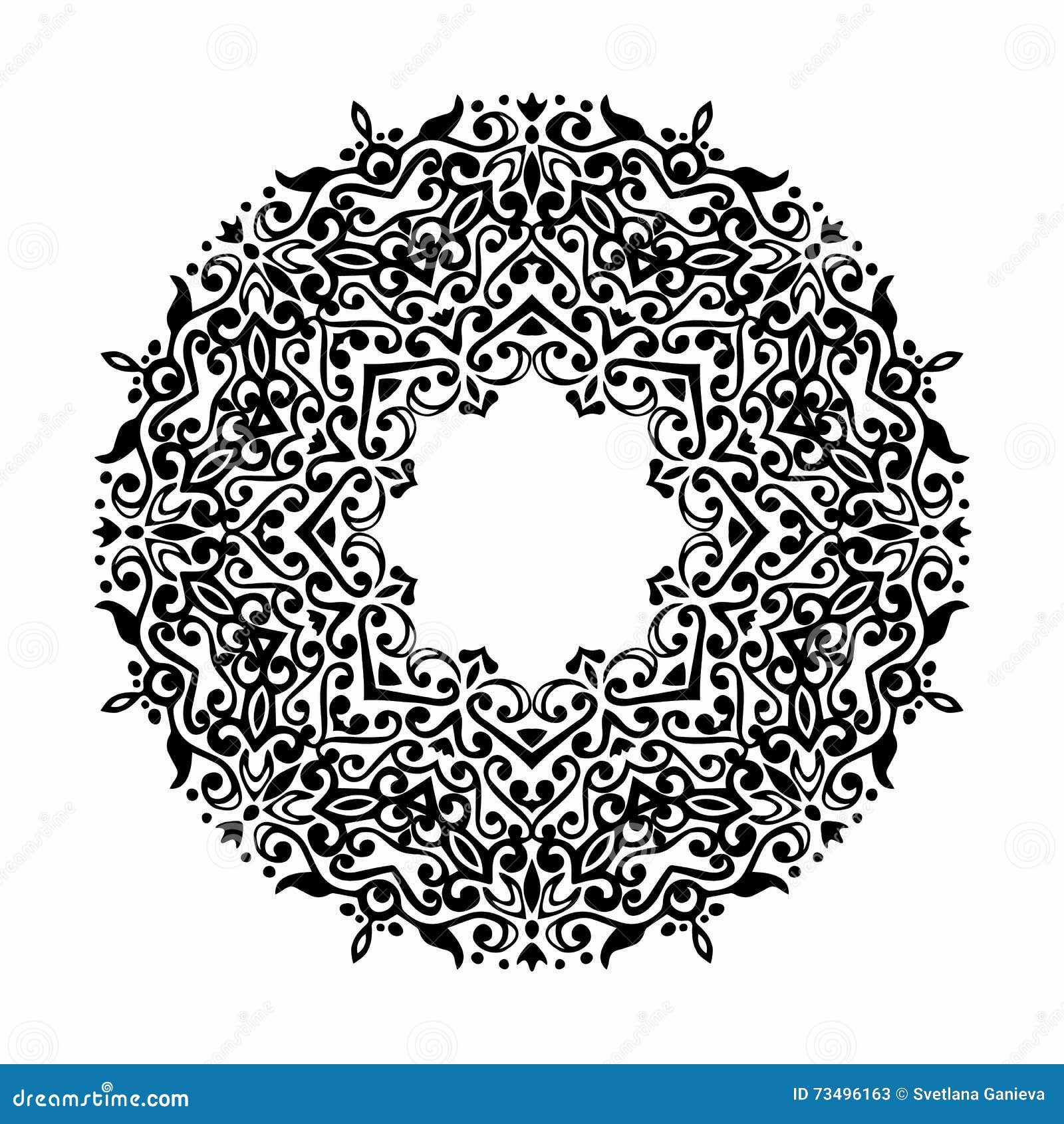 Decorative mandala stock vector. Illustration of national - 73496163