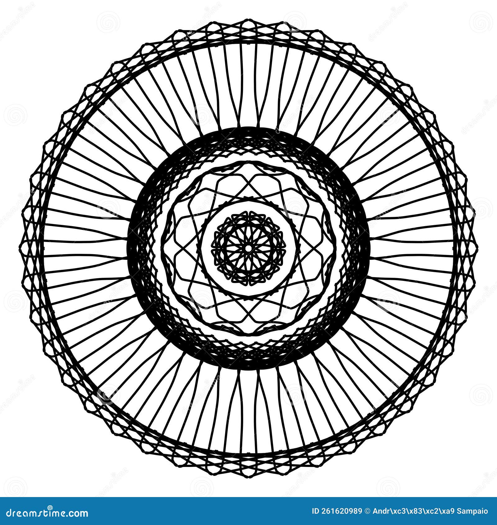 Decorative Mandala Illustration For Adult Coloring Well Organized And