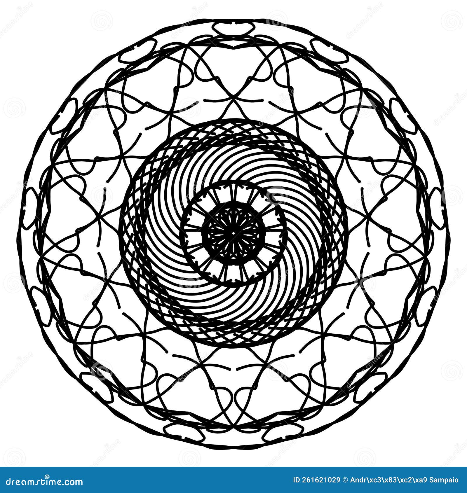 Decorative Mandala Illustration For Adult Coloring Well Organized And