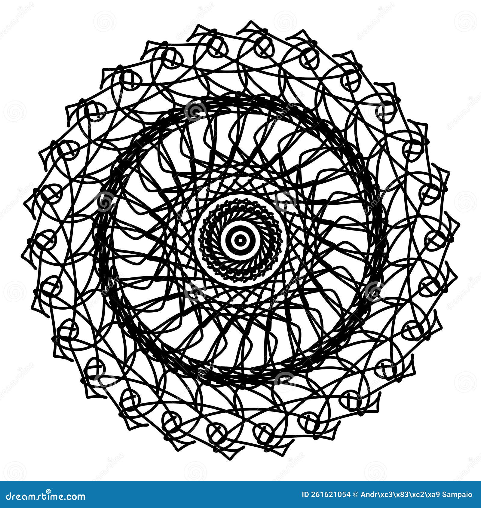 Decorative Mandala Illustration For Adult Coloring Well Organized And