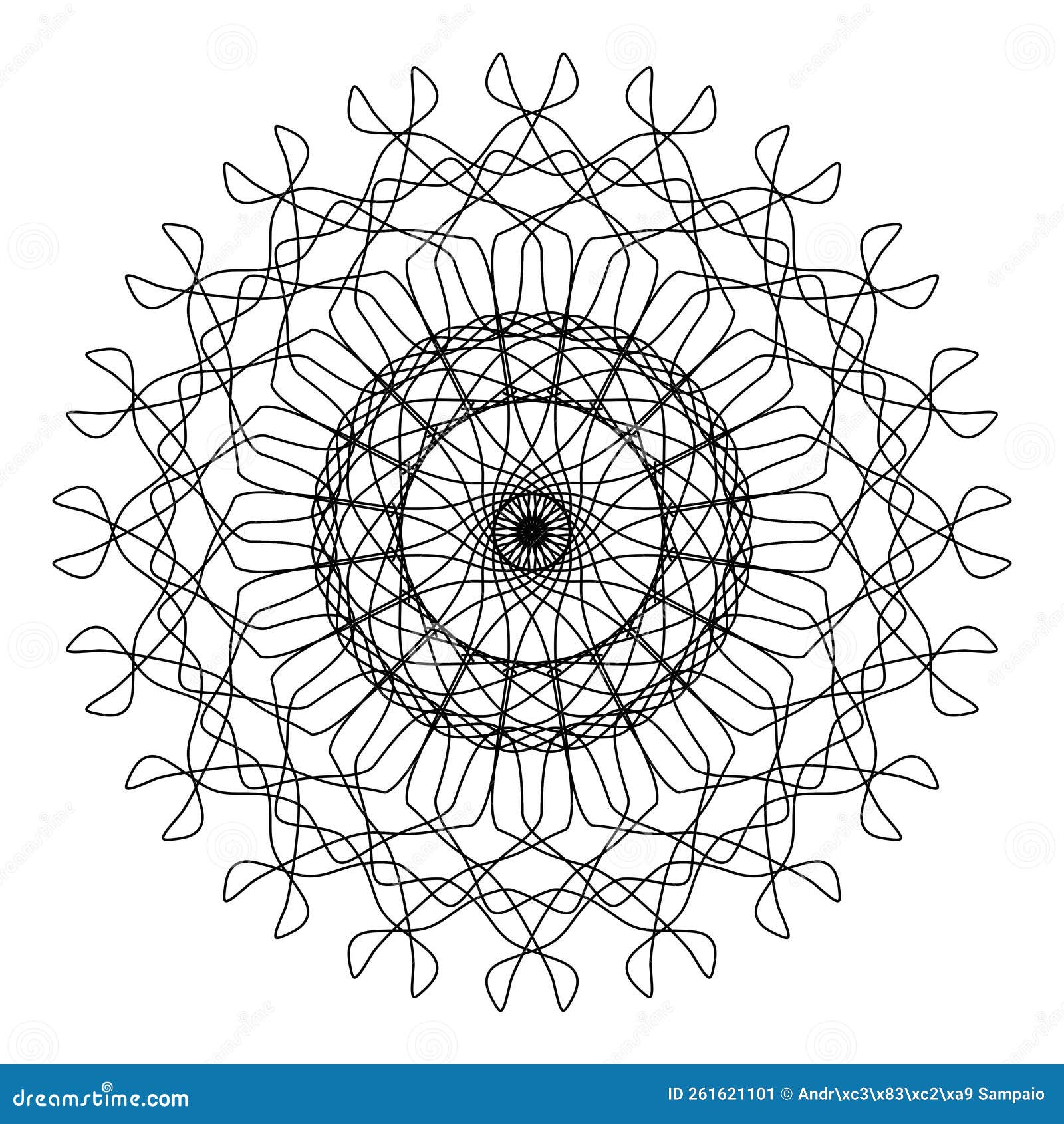 Decorative Mandala Illustration For Adult Coloring Well Organized And