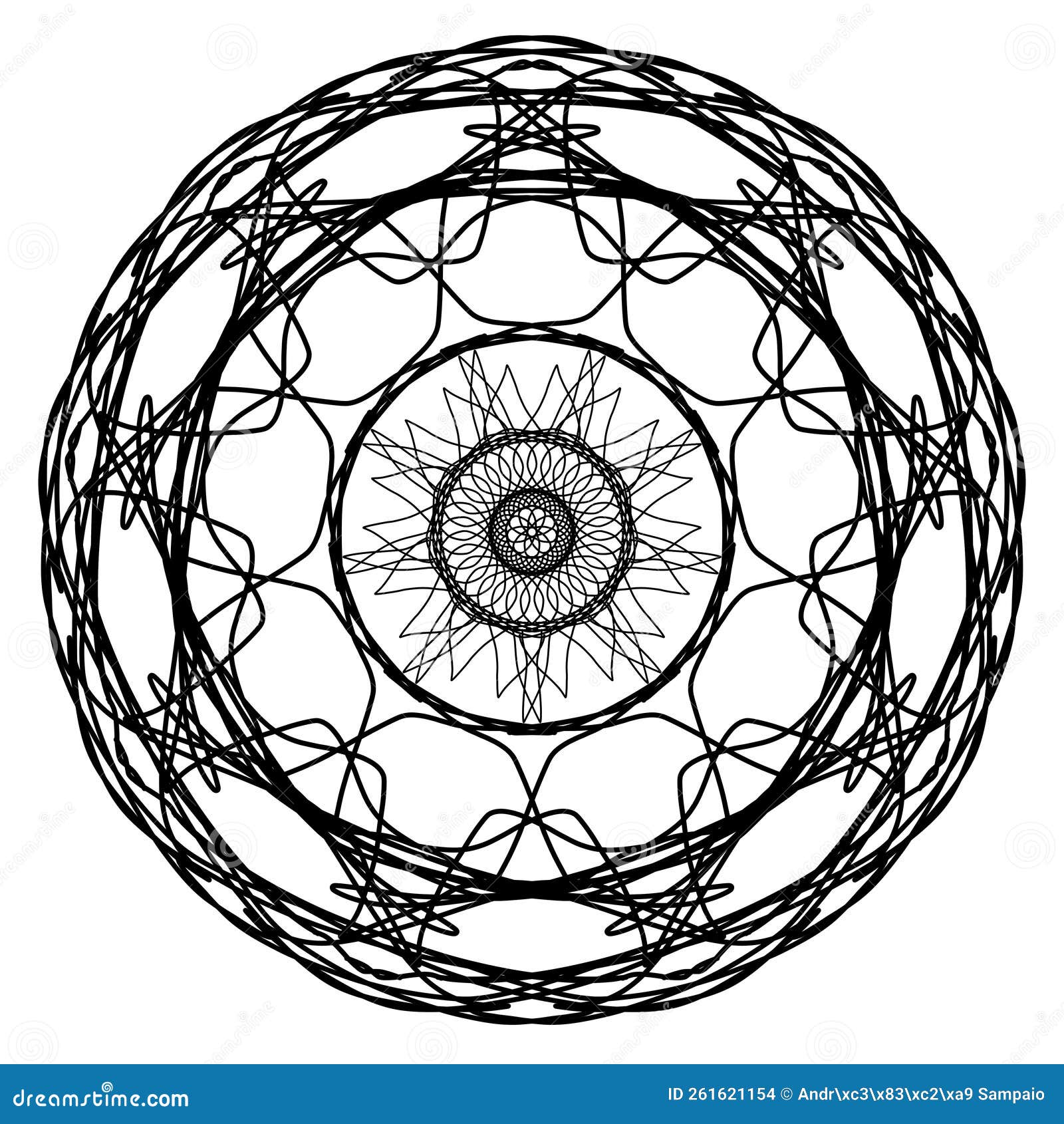 Decorative Mandala Illustration For Adult Coloring Well Organized And