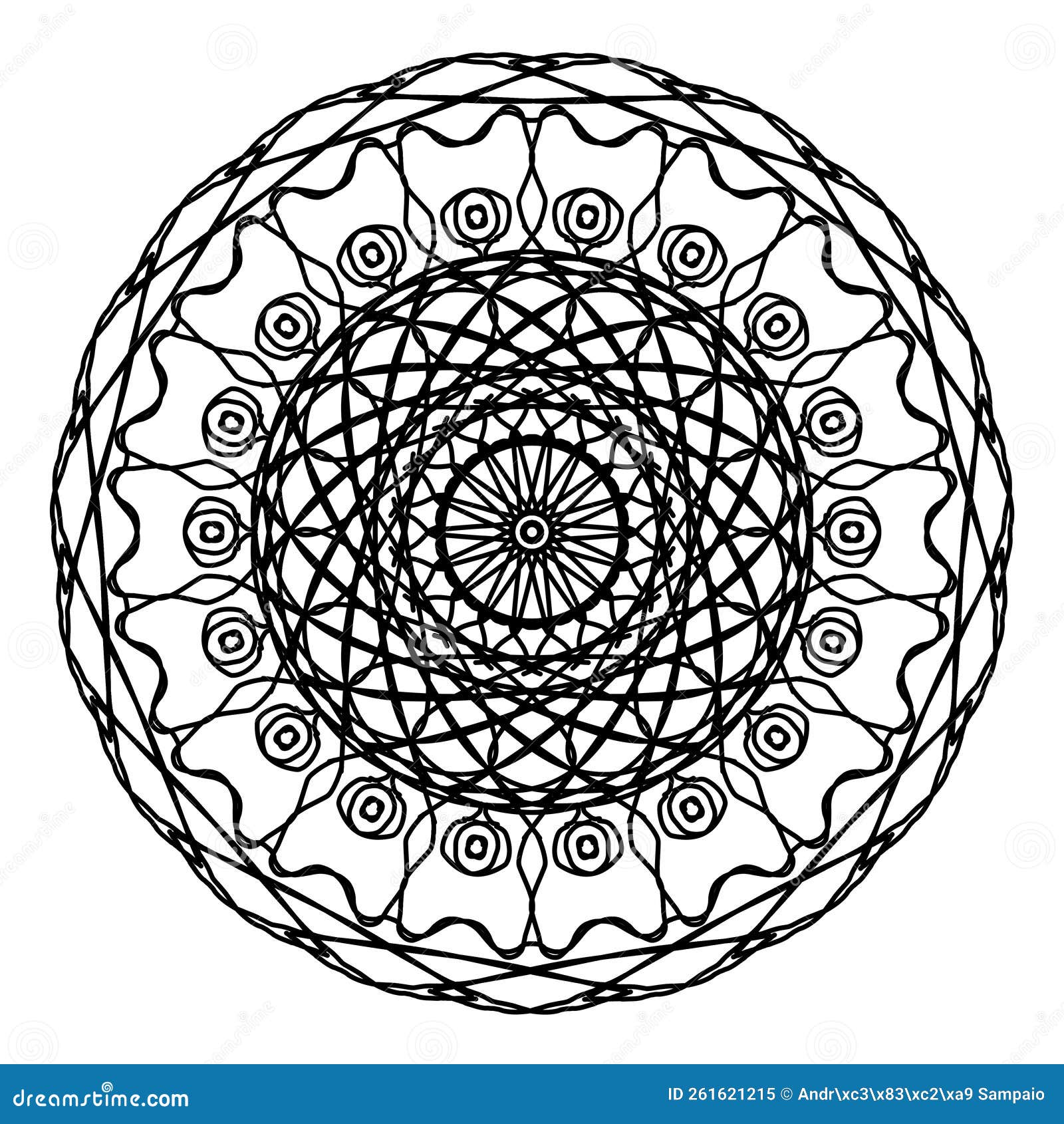 Decorative Mandala Illustration For Adult Coloring Well Organized And