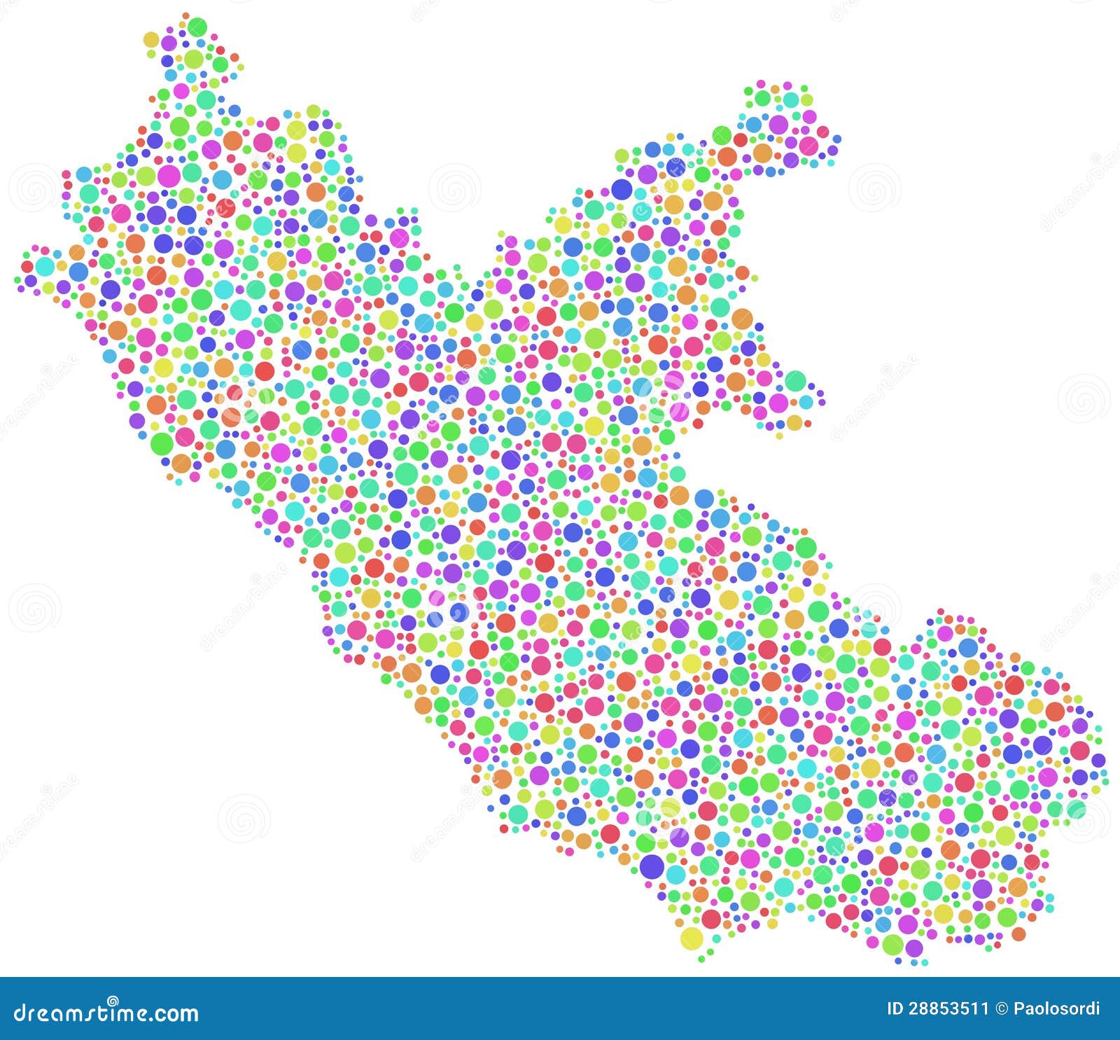 Decorative map of Lazio stock vector. Illustration of spotted - 28853511