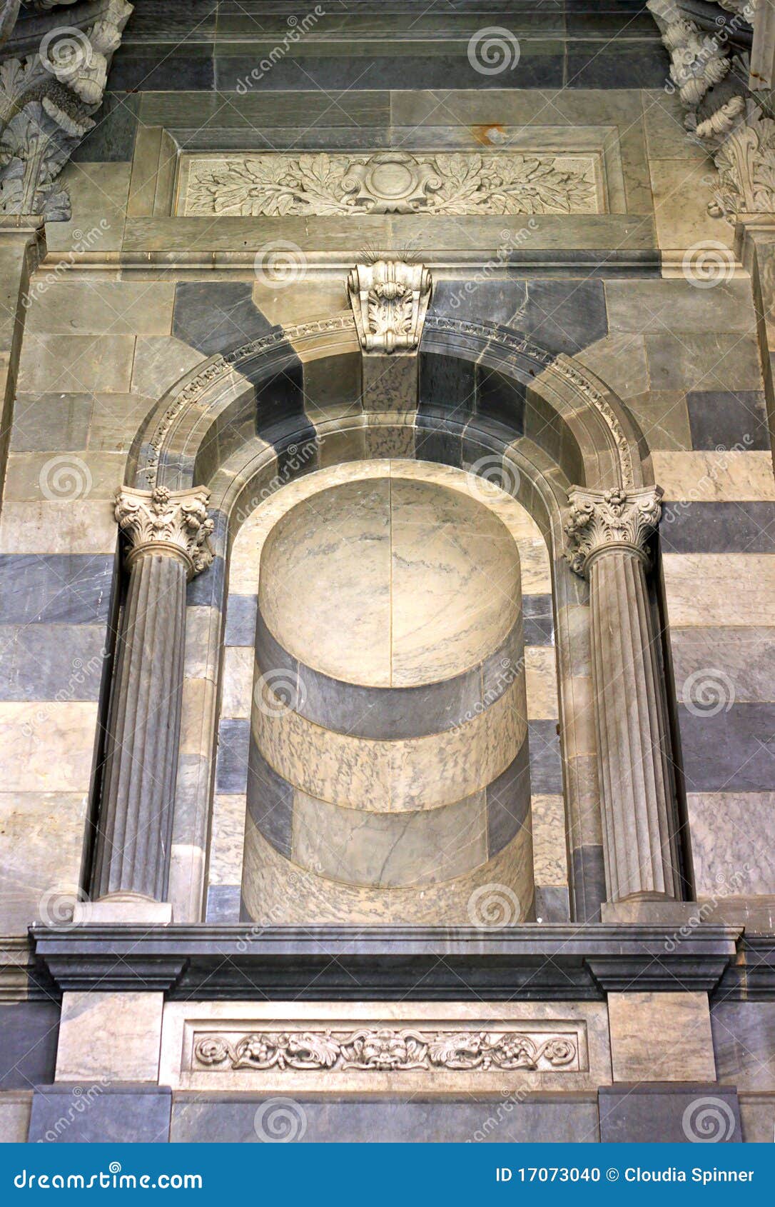 Decorative Marble Feature on External Wall Stock Photo - Image of ...